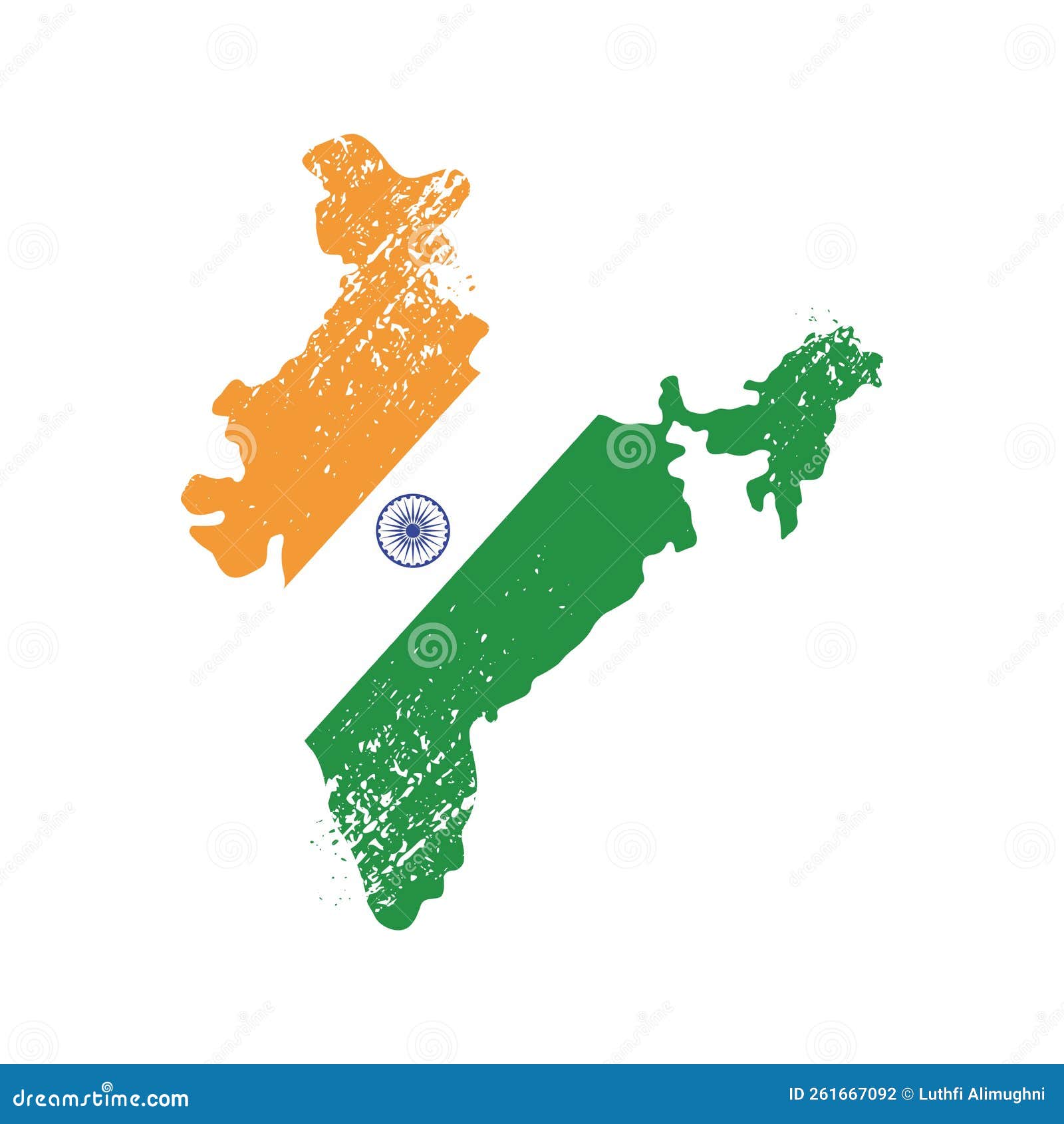 Stock Vector of India Map Using Flag Color Background Stock Vector ...