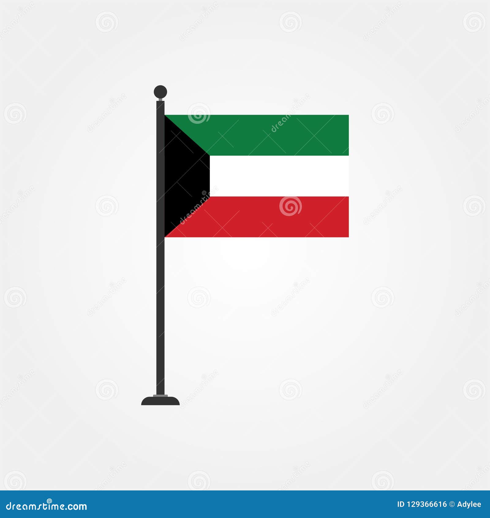 Stock Vector Kuwait Flag Icon 3 Stock Photo - Illustration of days ...