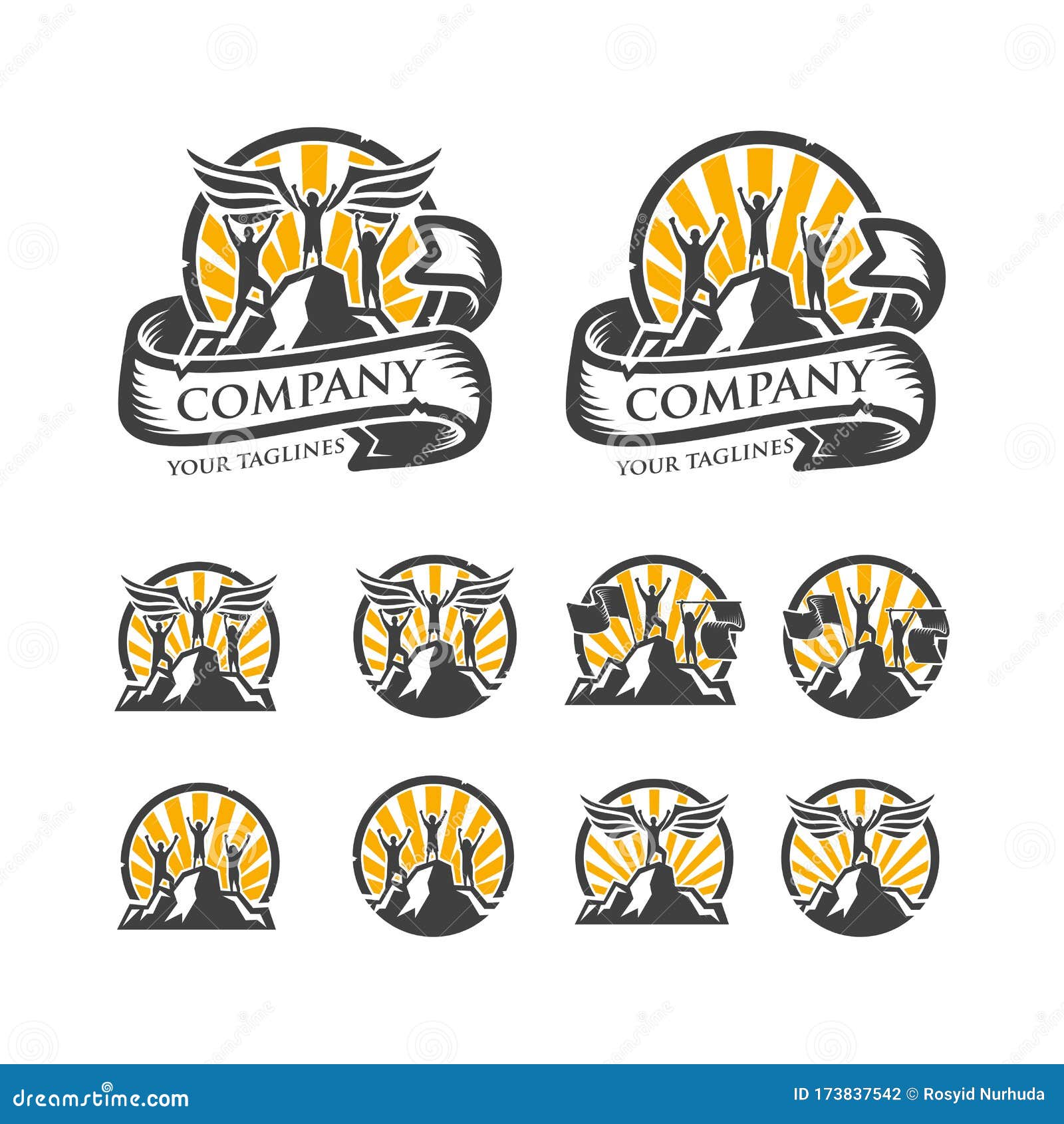 Stock Vector Logo Emblem of Human Illustration Stock Vector ...