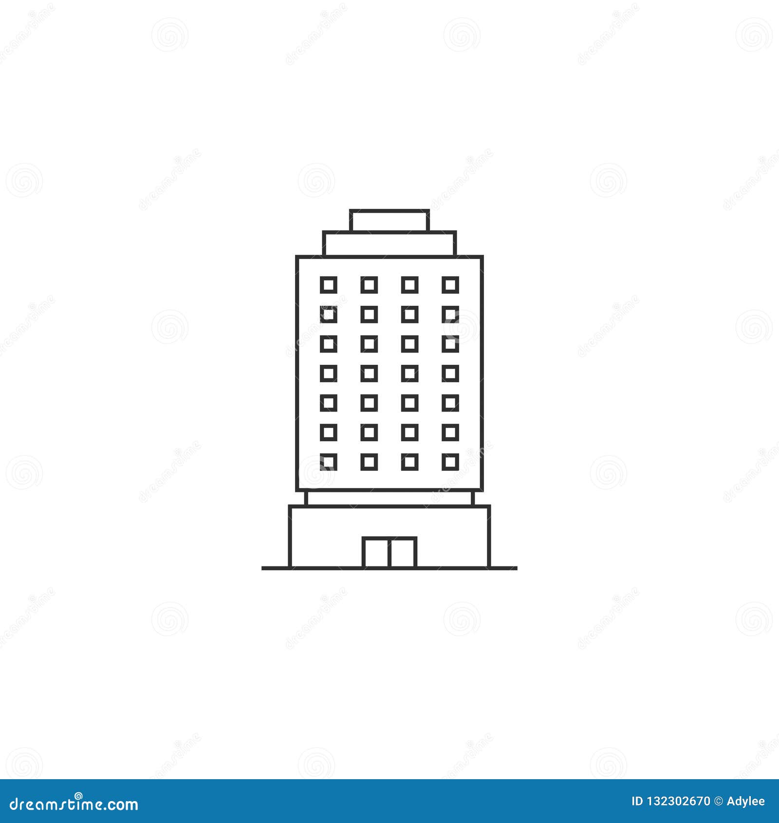 Office Building Construction Vector Icon Isolated 6 Stock Photo ...
