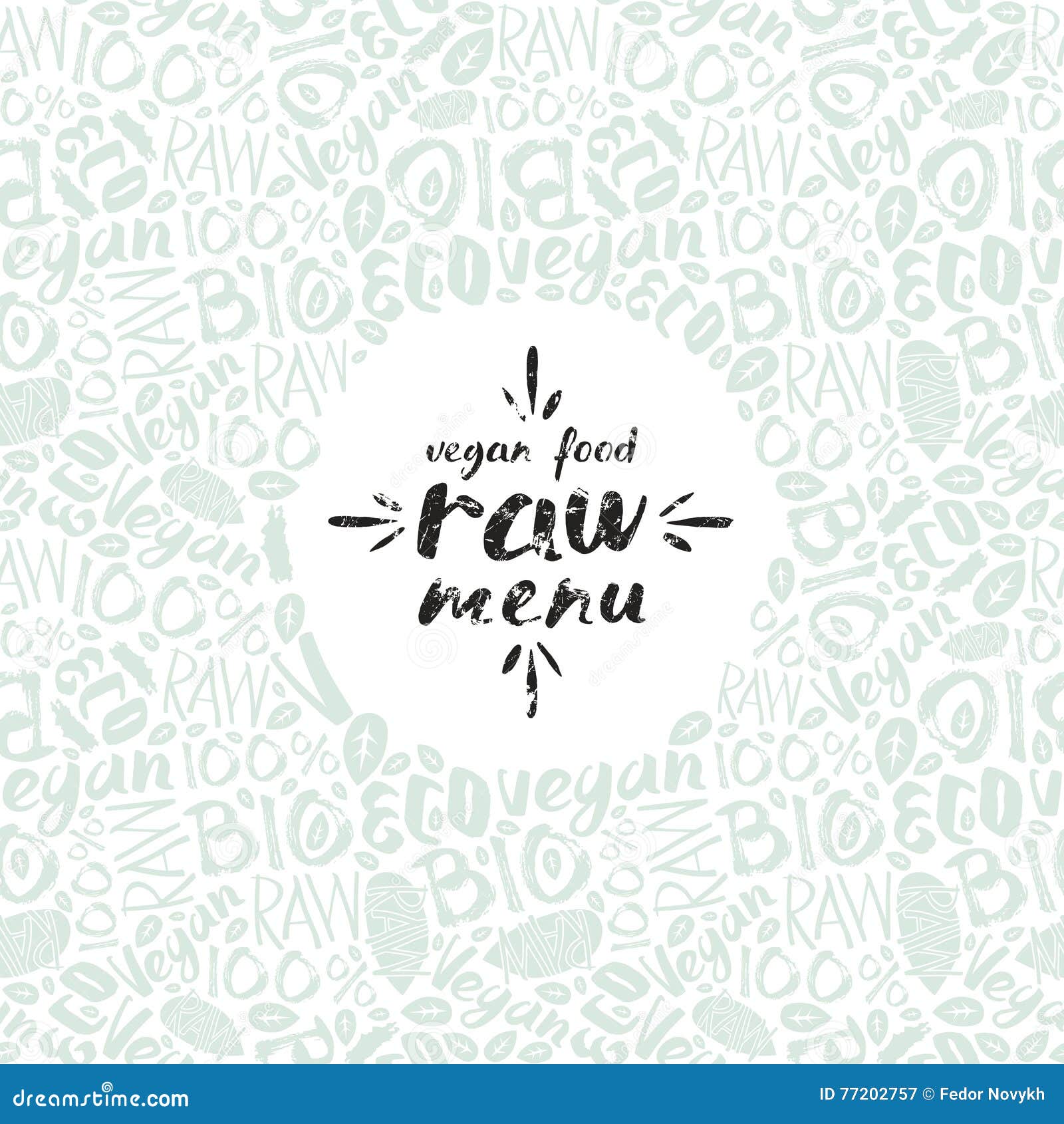 Stock Vector Raw Vegan Label and Frame with Pattern Stock Vector ...