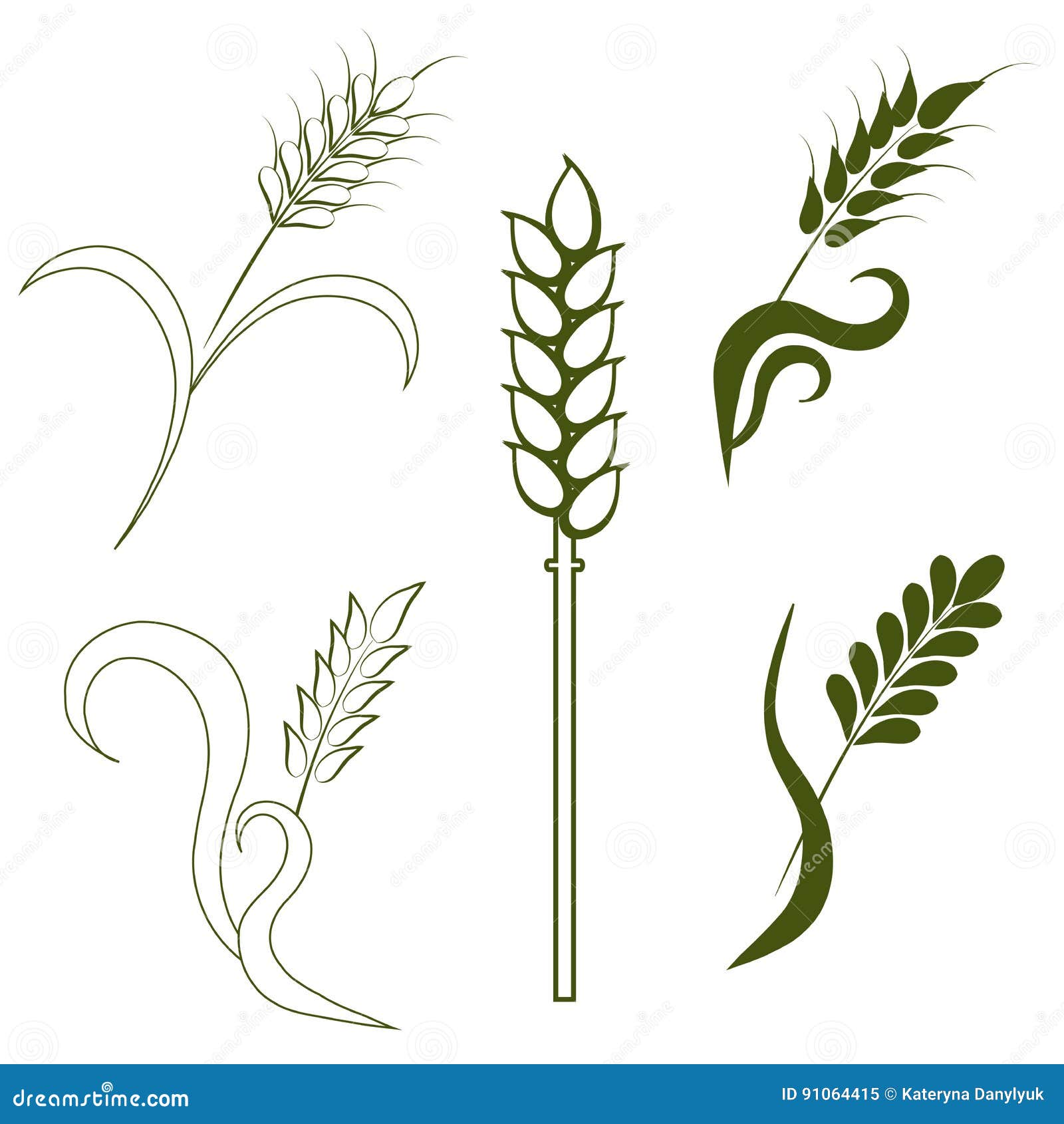 Stock Vector Rye, Wheat Logo Elements, Graphic Design Elements for ...