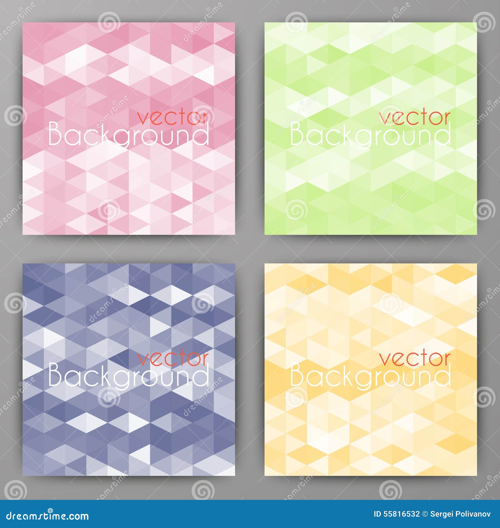 Stock Vector Set Abstract Background Stock Vector - Illustration of ...