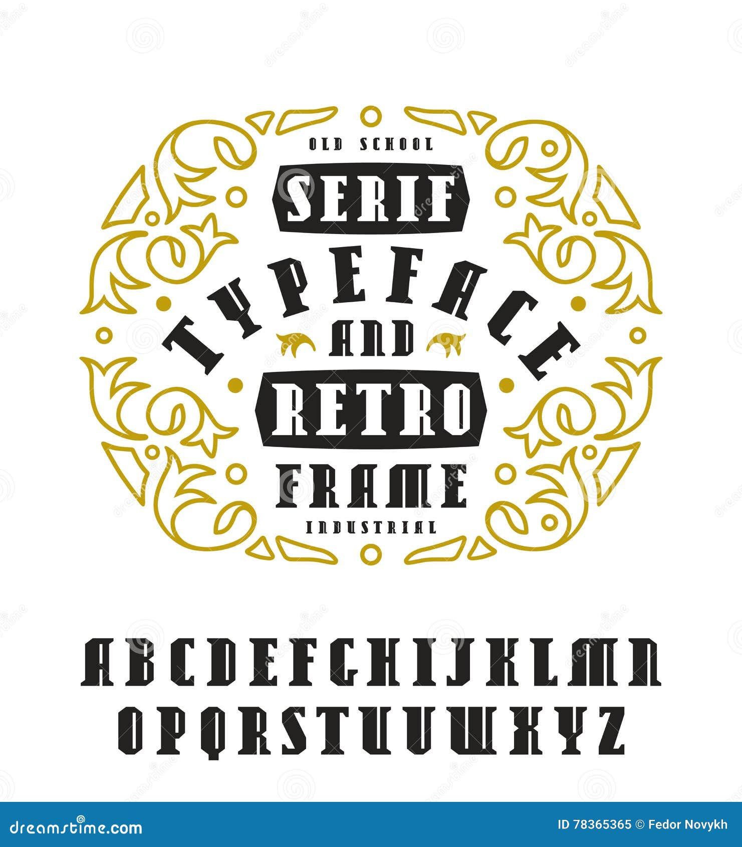 Stock Vector Set of Serif Font Stock Vector - Illustration of ...