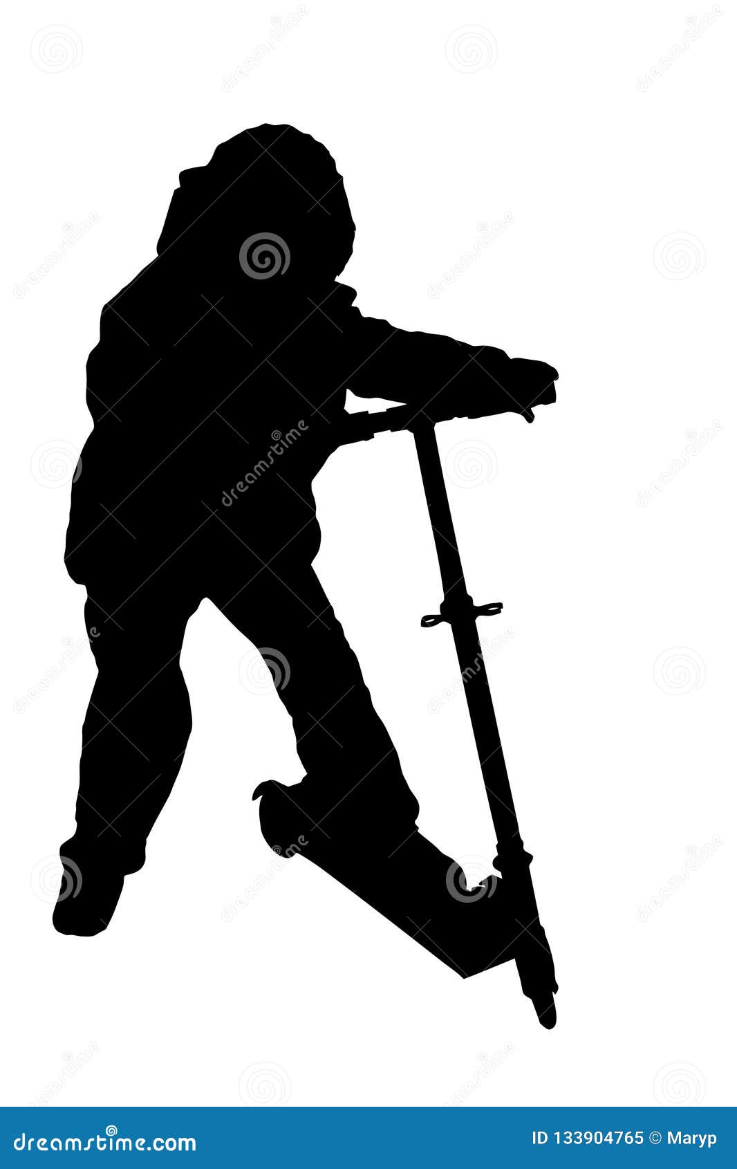 Silhouette of a Boy Riding Scooter Stock Illustration - Illustration of ... Silhouette of a Boy Riding Scooter Stock Illustration - Illustration of ...