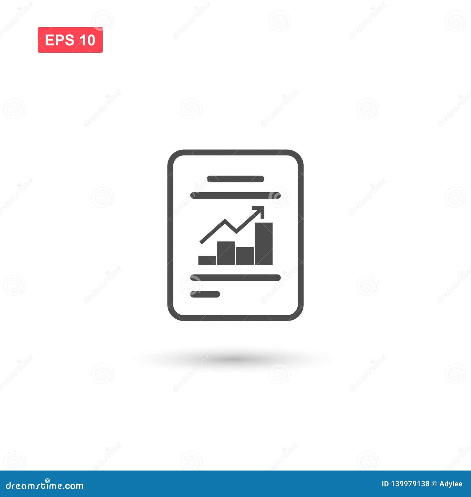 Stock Vector Simple Report Text File in Flat Style with Chart Symbol ...