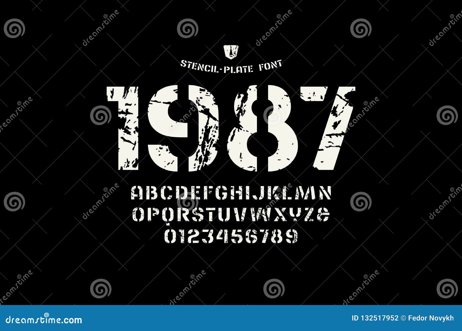 Stock Vector Stencil-plate Sans Serif Font Stock Vector - Illustration ... Stock Vector Stencil-plate Sans Serif Font Stock Vector - Illustration ...