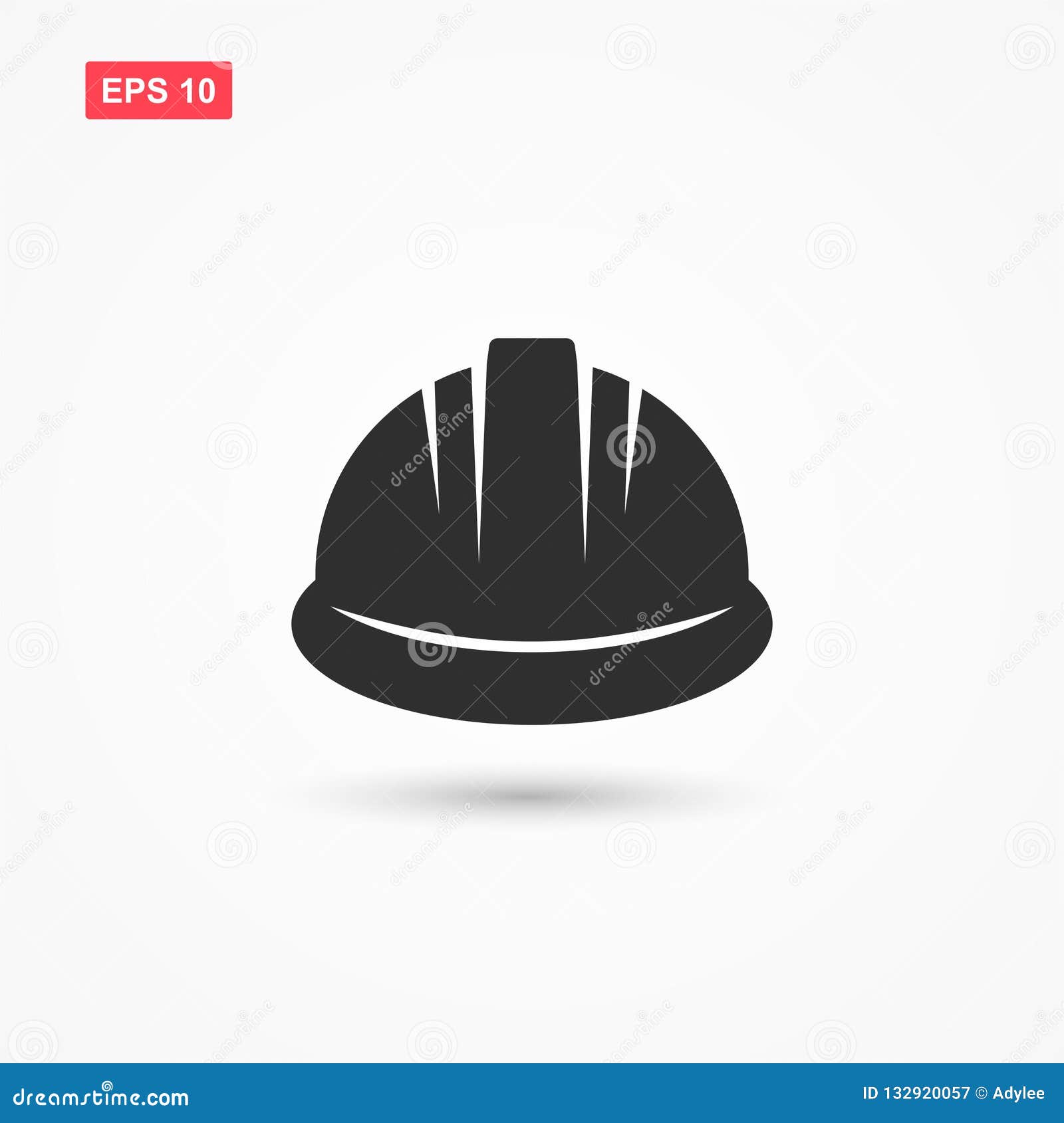 Worker Hard Hat Development Icon Stock Vector - Illustration of ...