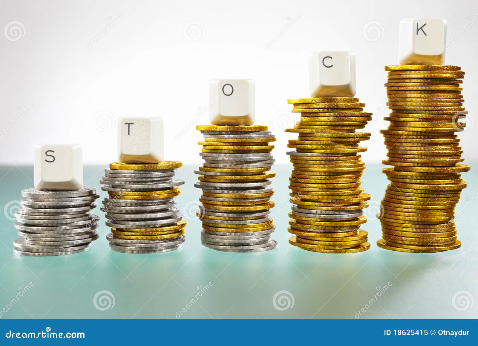 STOCK Word on Graph Like Coin Stacks Stock Image - Image of stack ...