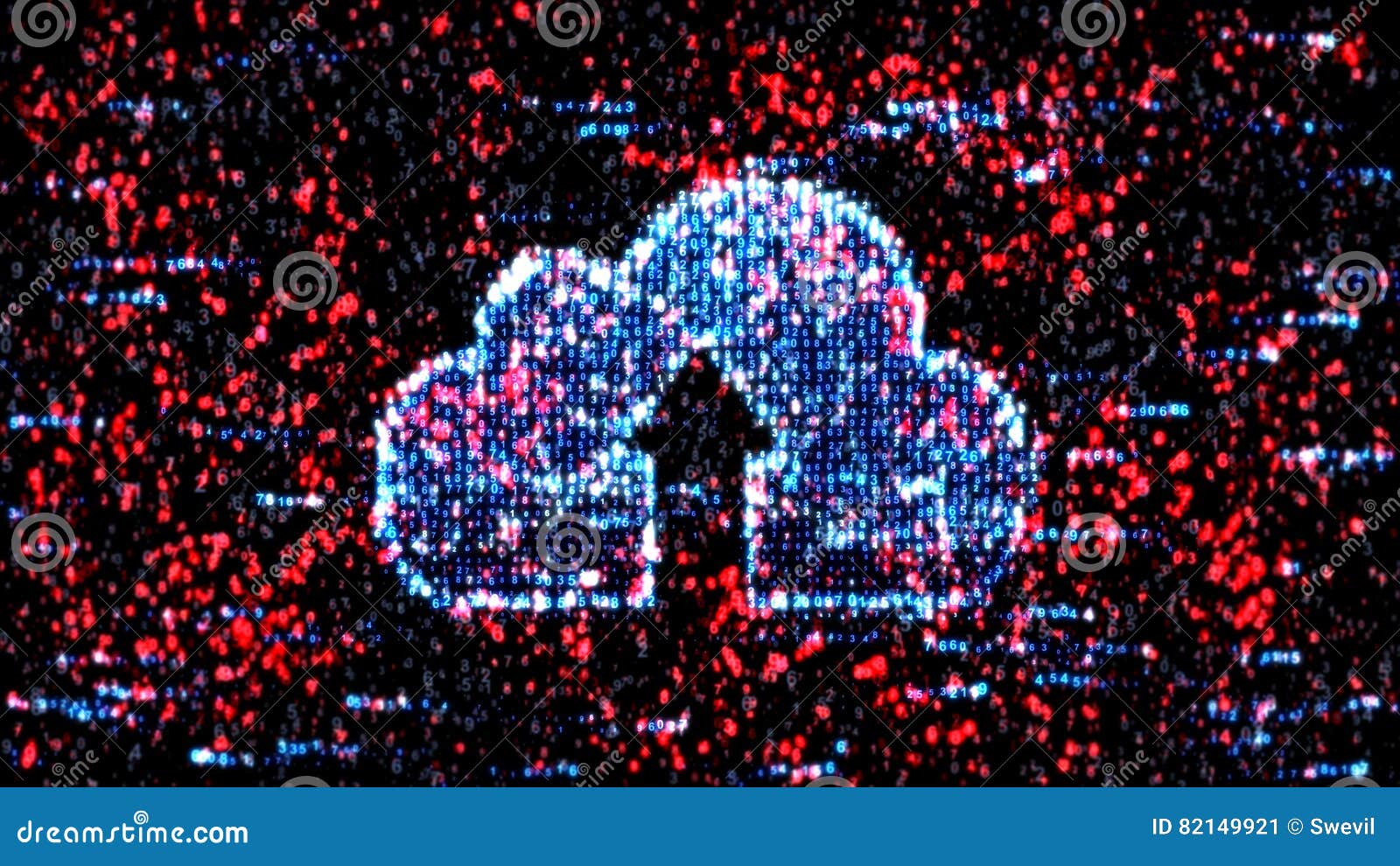 Stockage De Nuage Et Code Informatique Code De Rouge D'ordinateur ...