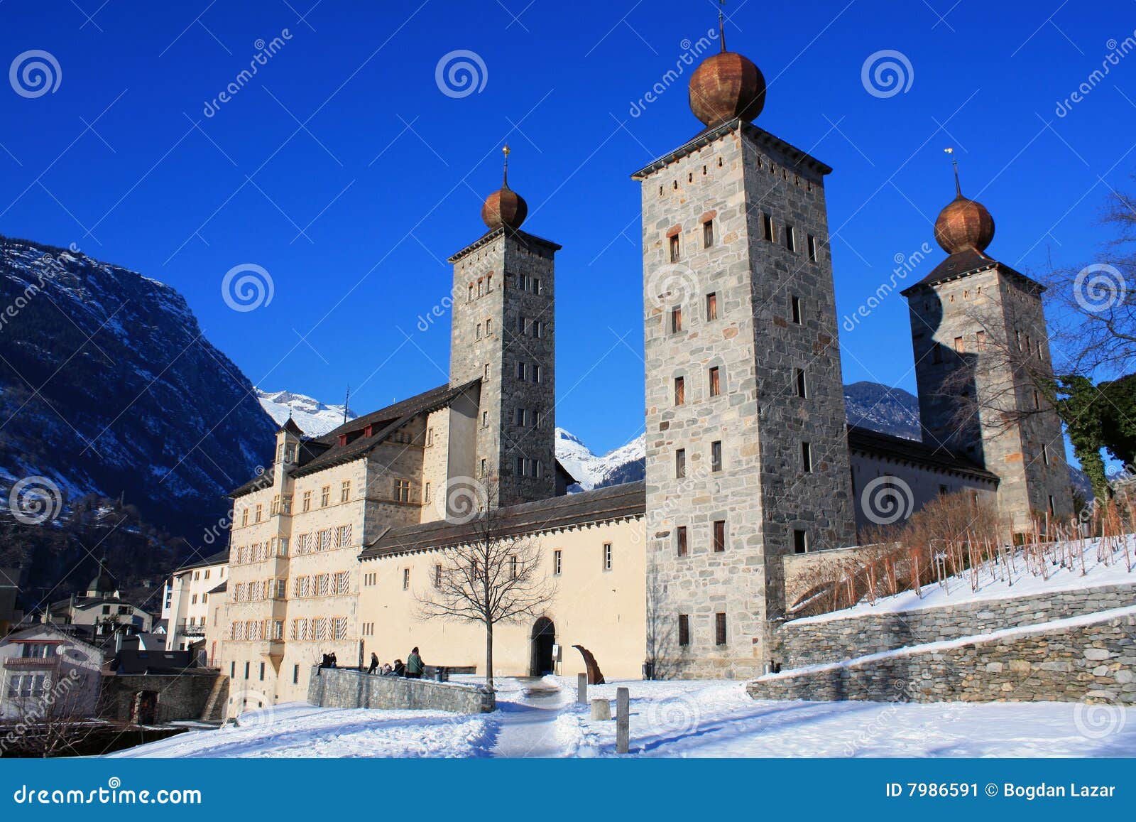 Stockalper Palace in Brig Switzerland Stock Image - Image of alps ...