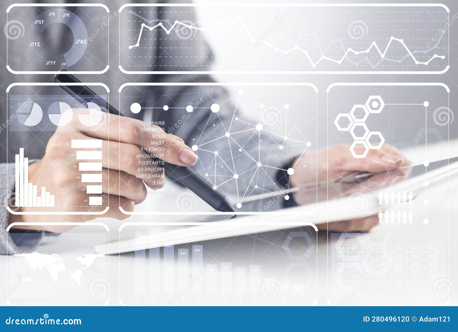 Stockbroker Working with Financial Information Stock Photo - Image of ...