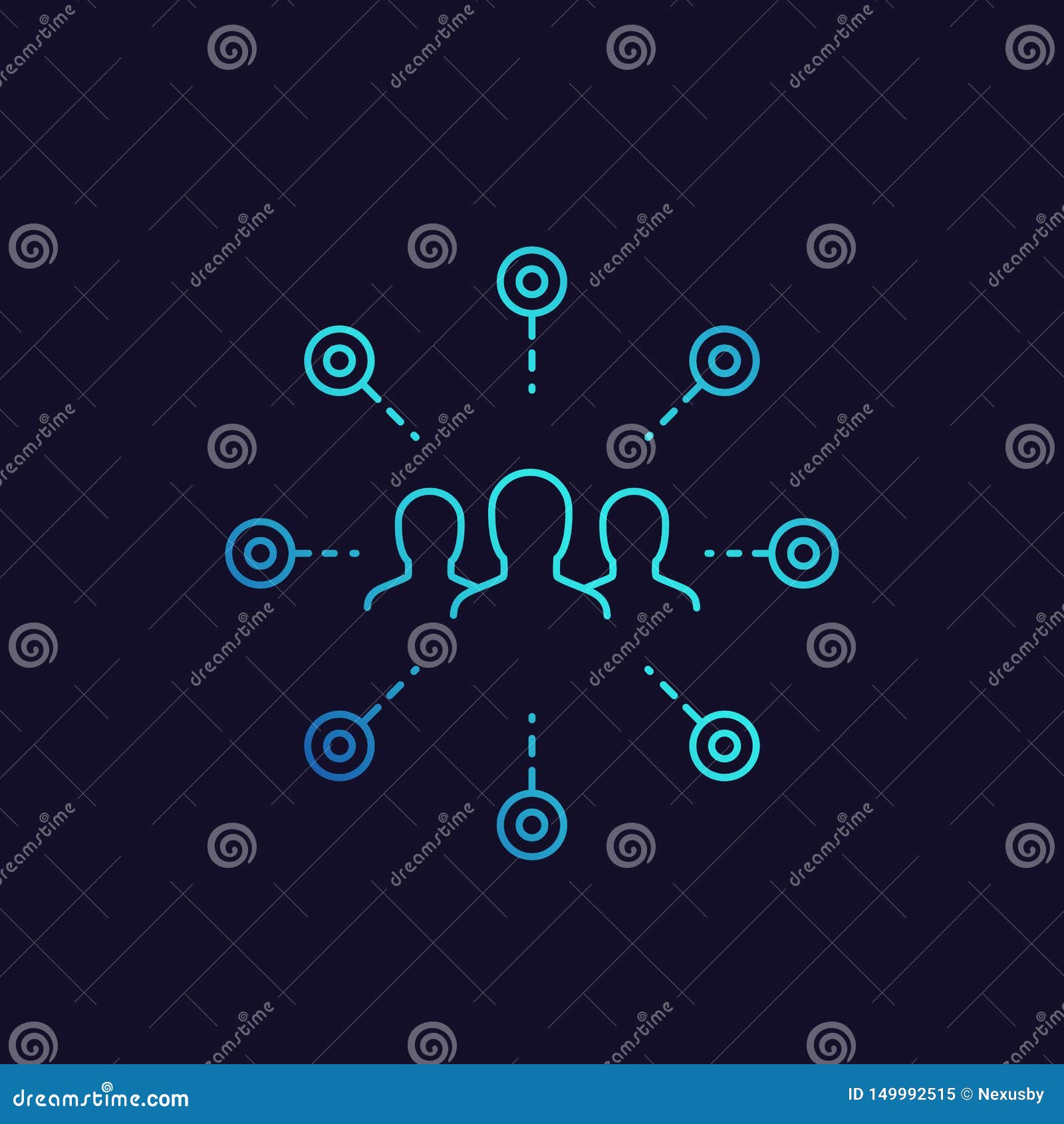 Stockholders Icon, Linear Vector Stock Vector - Illustration of ...