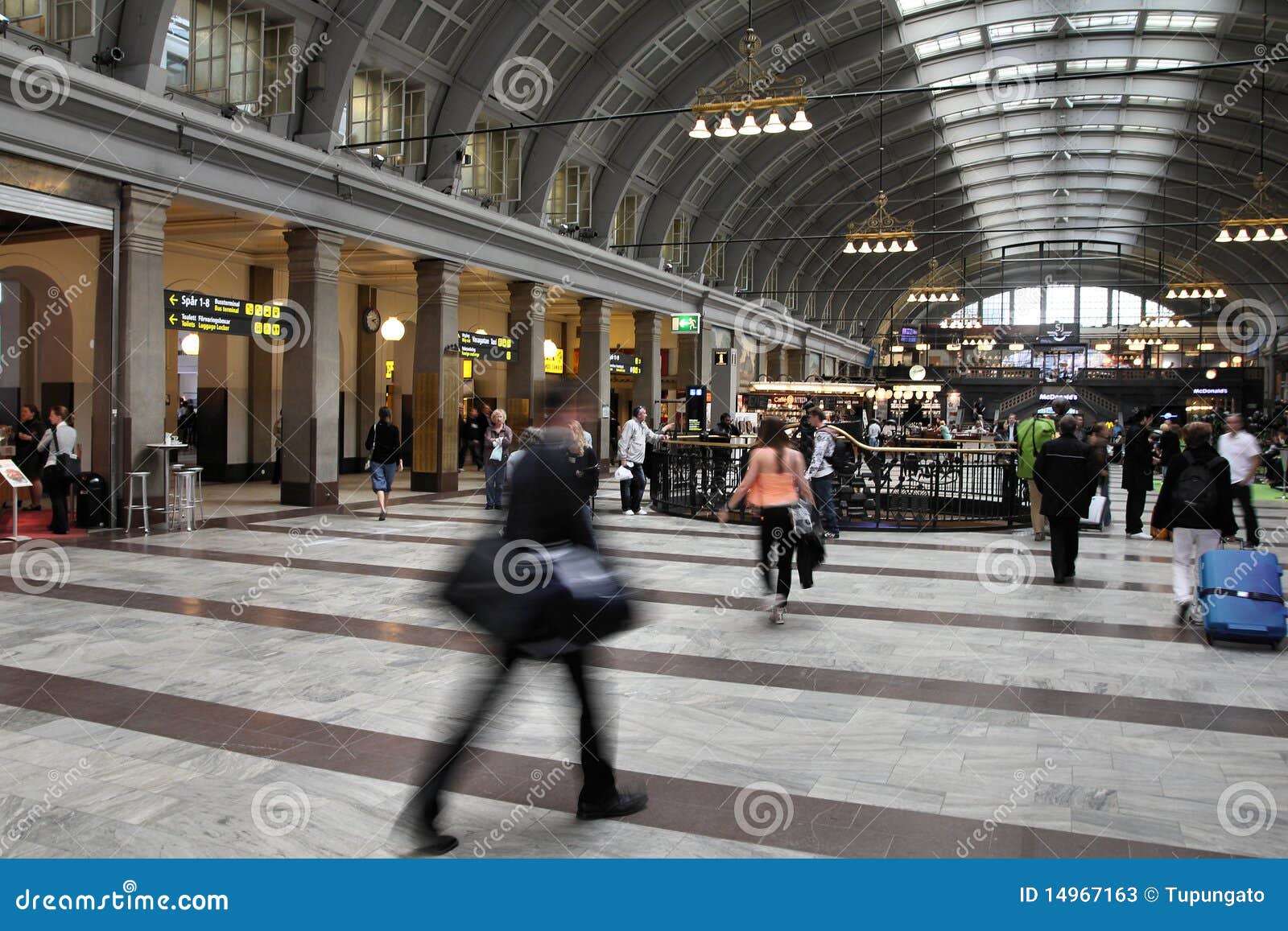 Stockholm central station editorial stock photo. Image of railroad ...