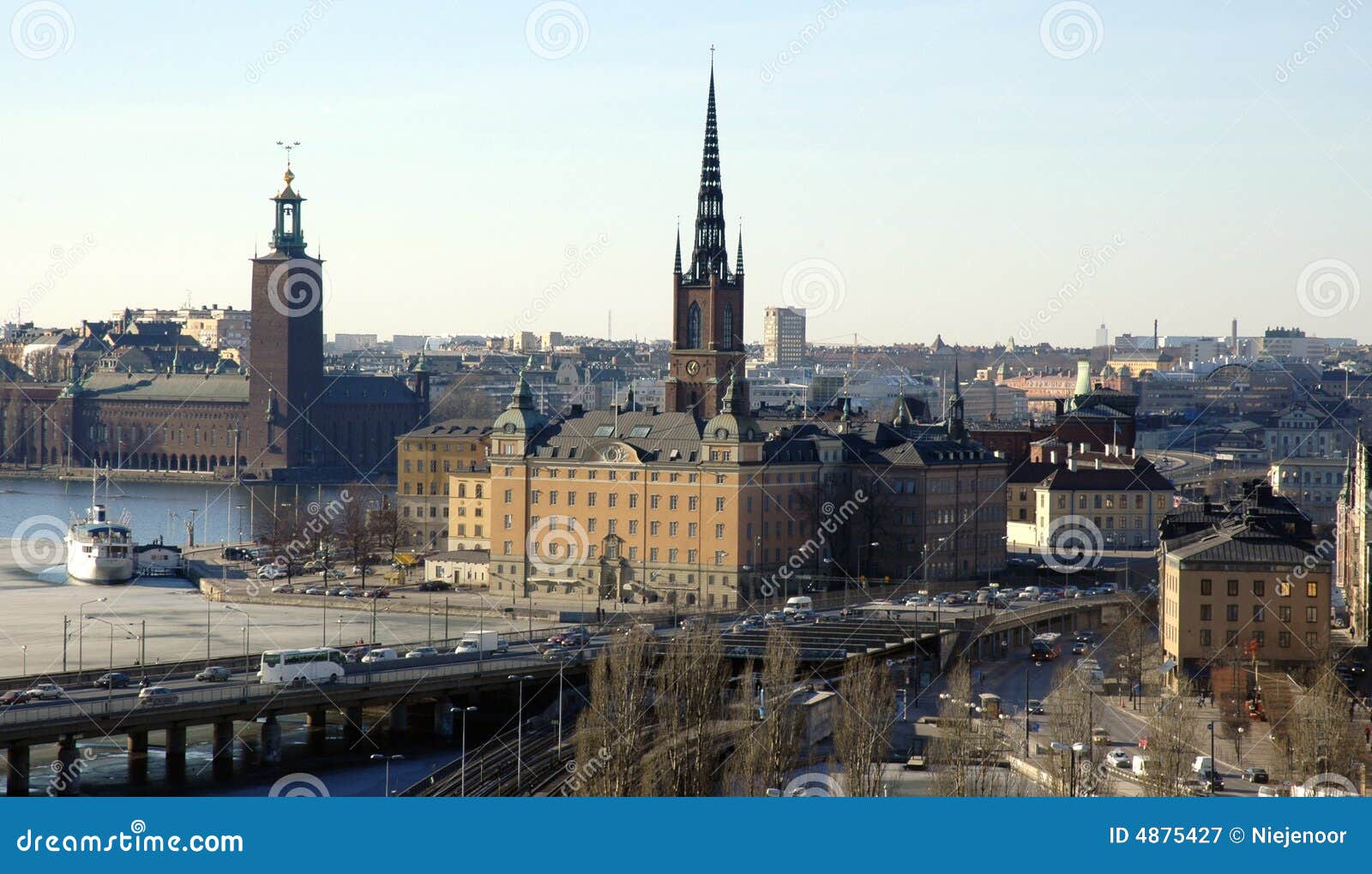 Stockholm on early spring stock image. Image of water - 4875427