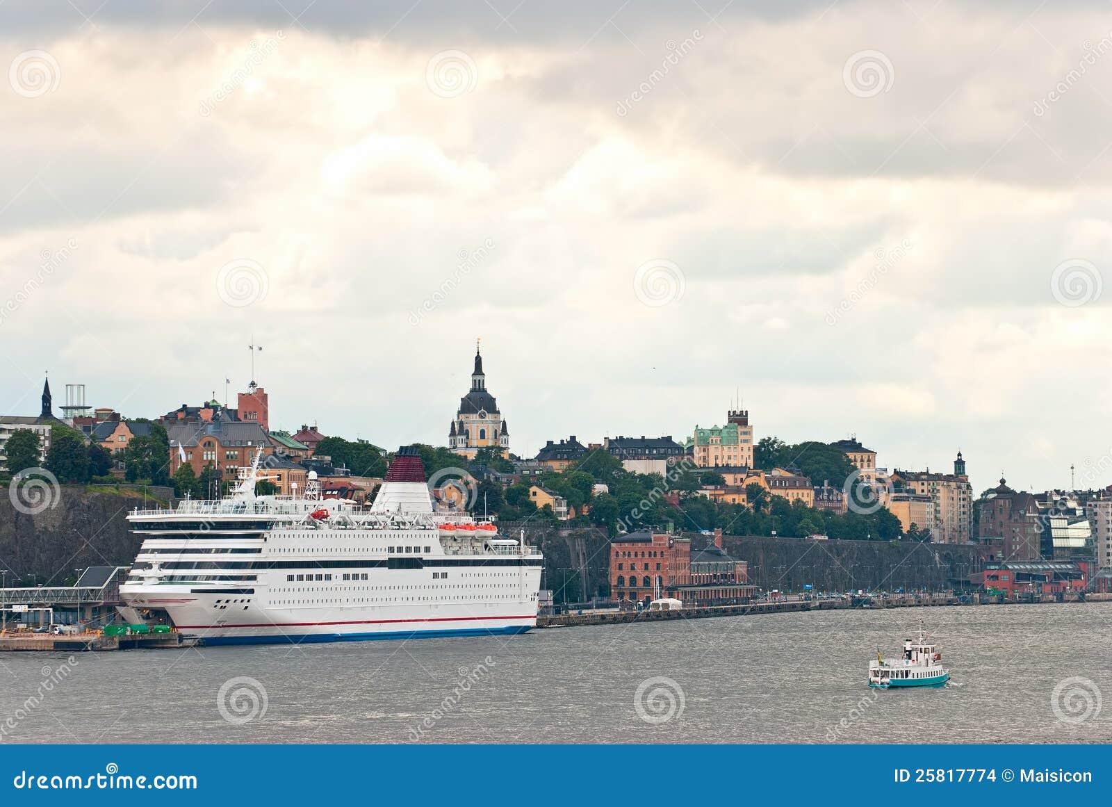 Stockholm harbor. Sweden. stock photo. Image of baltic - 25817774