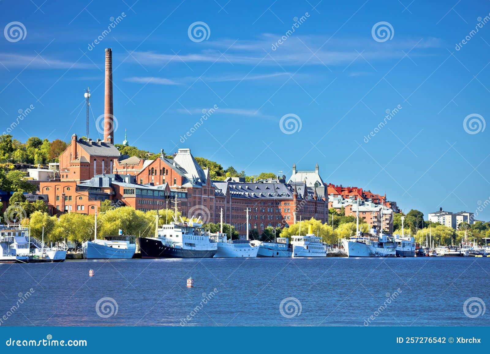 Stockholm Harbor and Waterfront of Sodermalm Island View Stock Photo ...