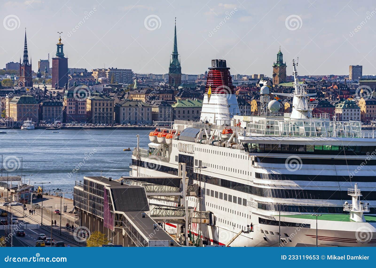 Cruise Ship in Central Stockholm Editorial Stock Photo - Image of ...