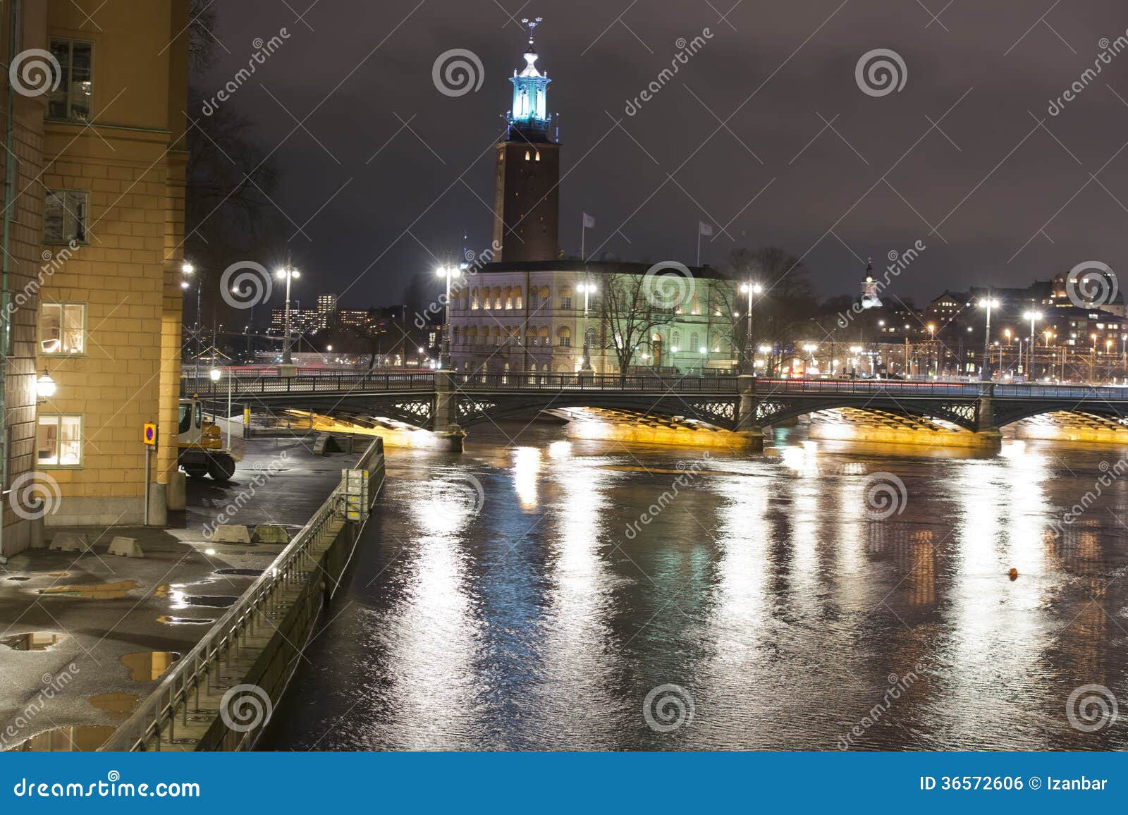 Stockholm night stock photo. Image of travel, sweden - 36572606