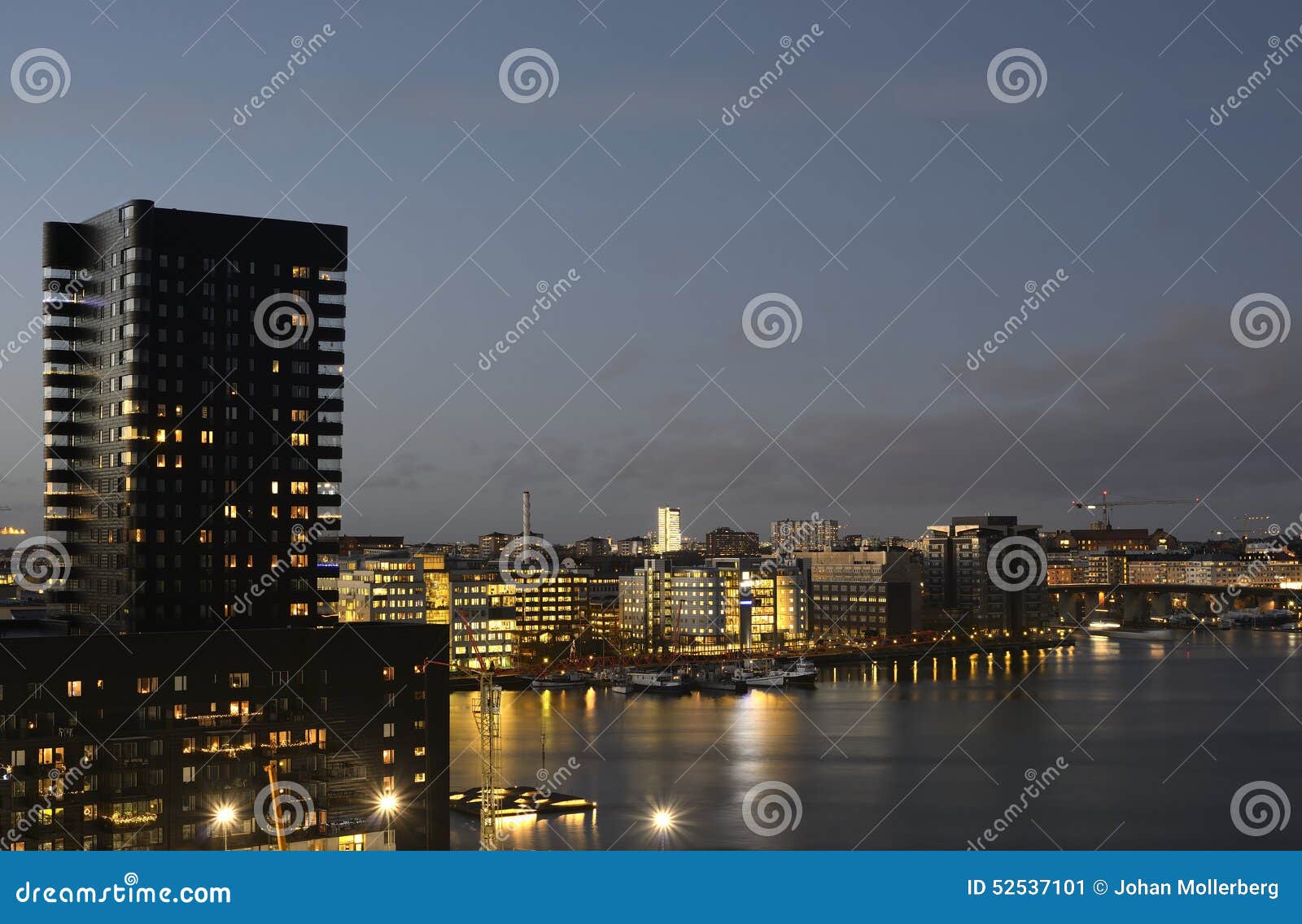 Stockholm by night stock image. Image of concepts, housing - 52537101