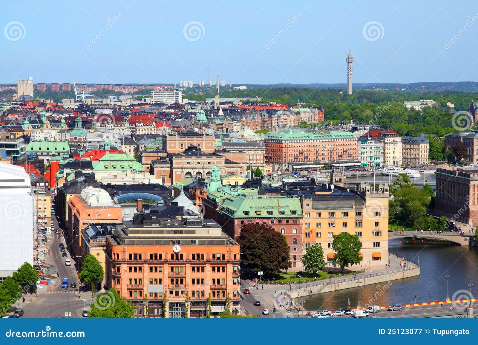 Stockholm - Norrmalm stock image. Image of exterior, aerial - 25123077