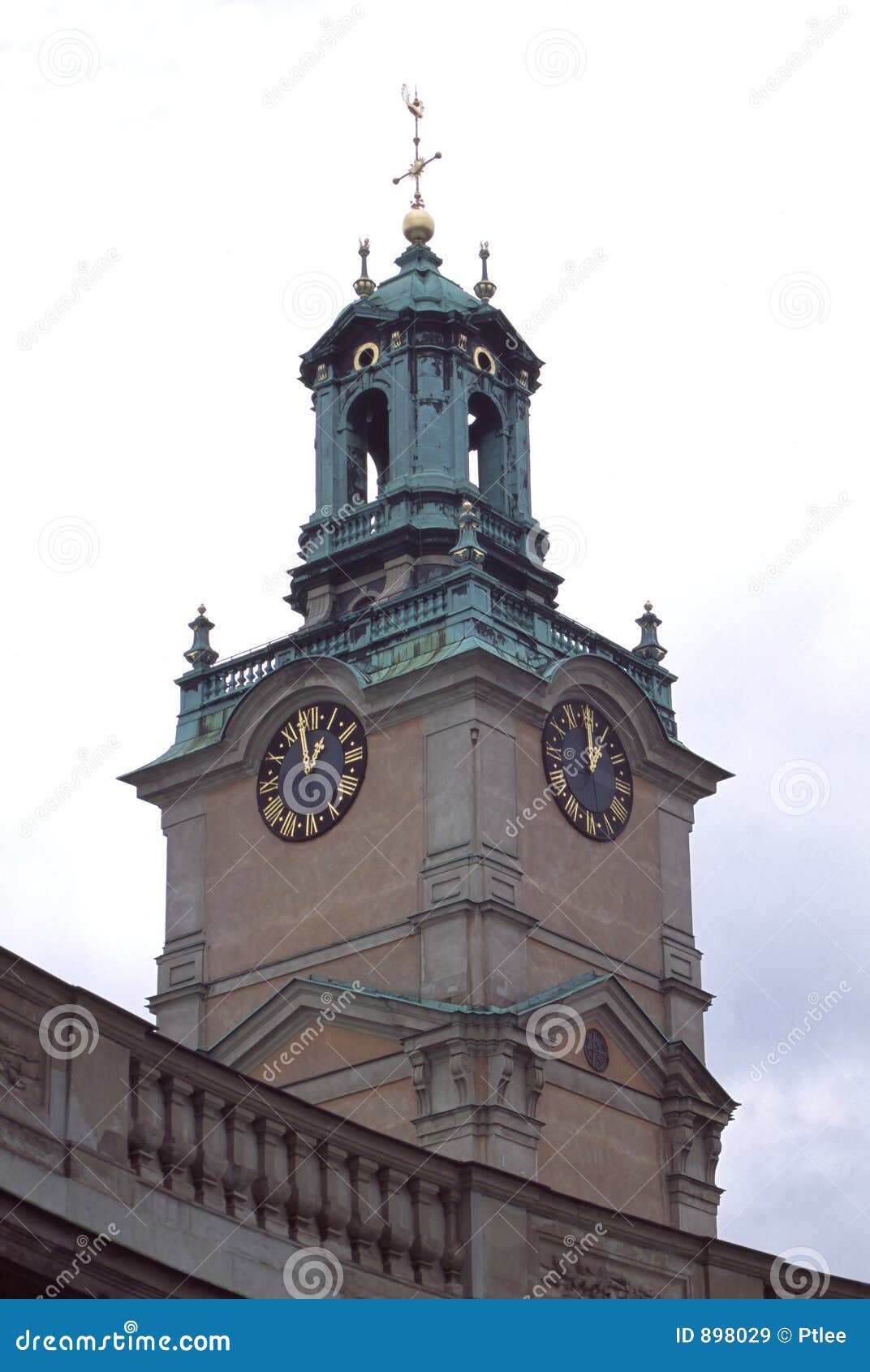 Stockholm Palace Clock Tower Stock Image - Image of castle, buildings ...