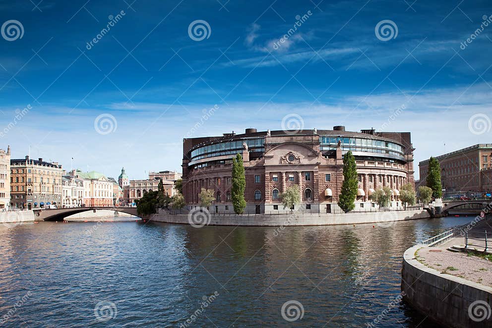 Stockholm Riksdag stockbild. Bild von leistung, parlament - 33305117