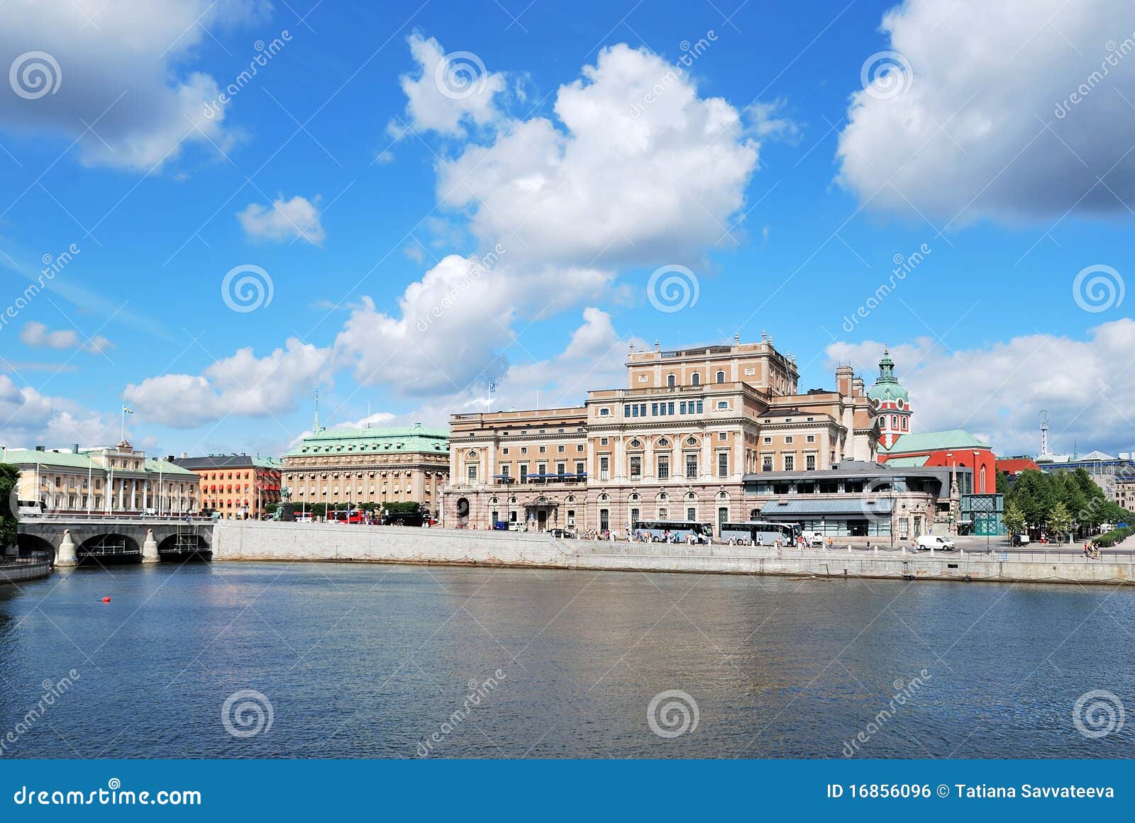 Stockholm, Royal Opera House Stock Photo - Image of clouds, strait ...