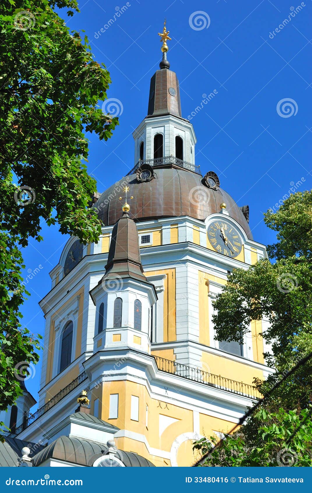Stockholm. St. Catherine Church Stock Photo - Image of church, yellow ...