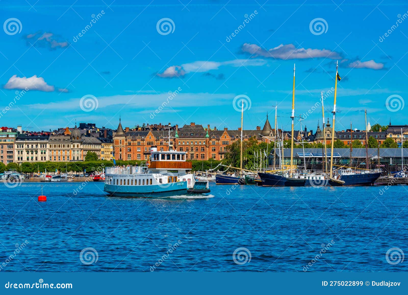 Stockholm, Sweden, August 2, 2022: Commter Ferry in Stockholm, S ...