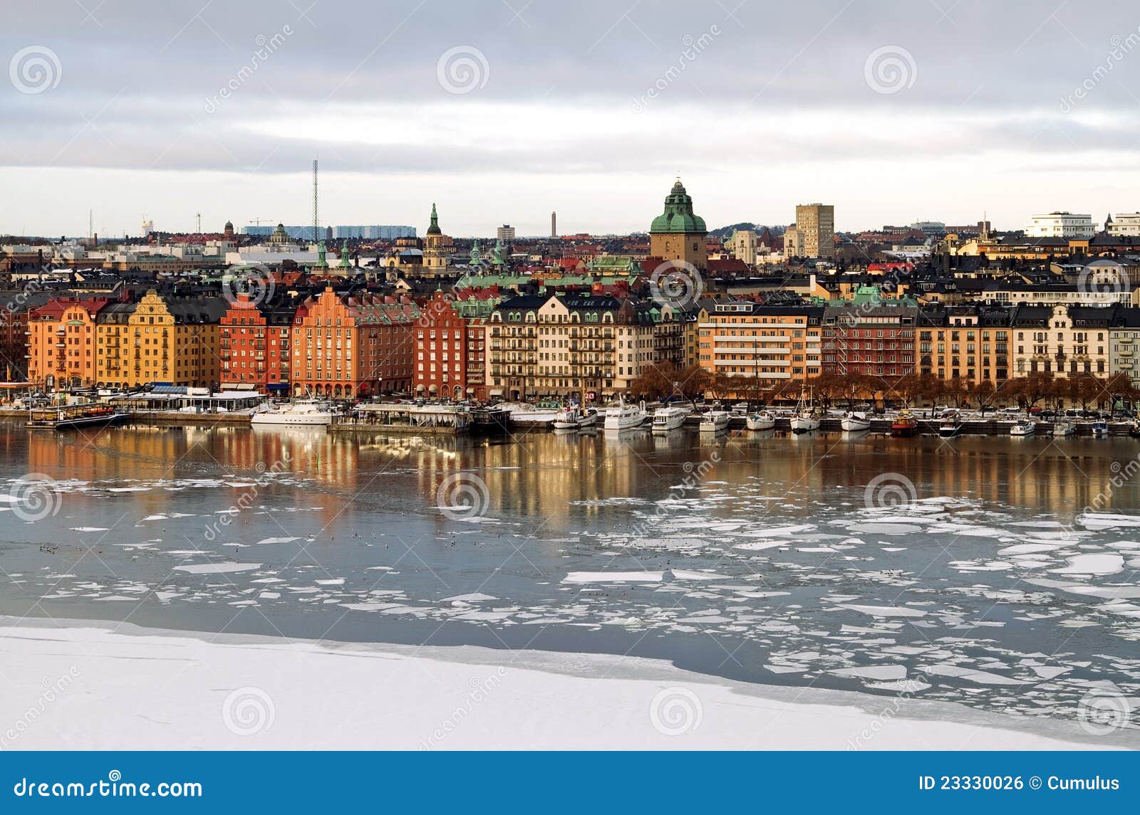 Stockholm, winter image. stock photo. Image of floe, scandinavia - 23330026