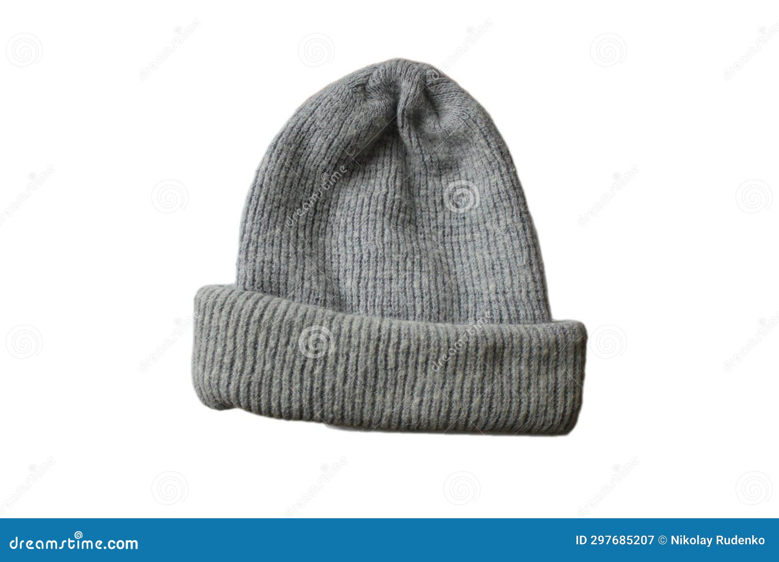 Stocking Cap of Grey Colour Stock Image - Image of outerwear, pattern ...