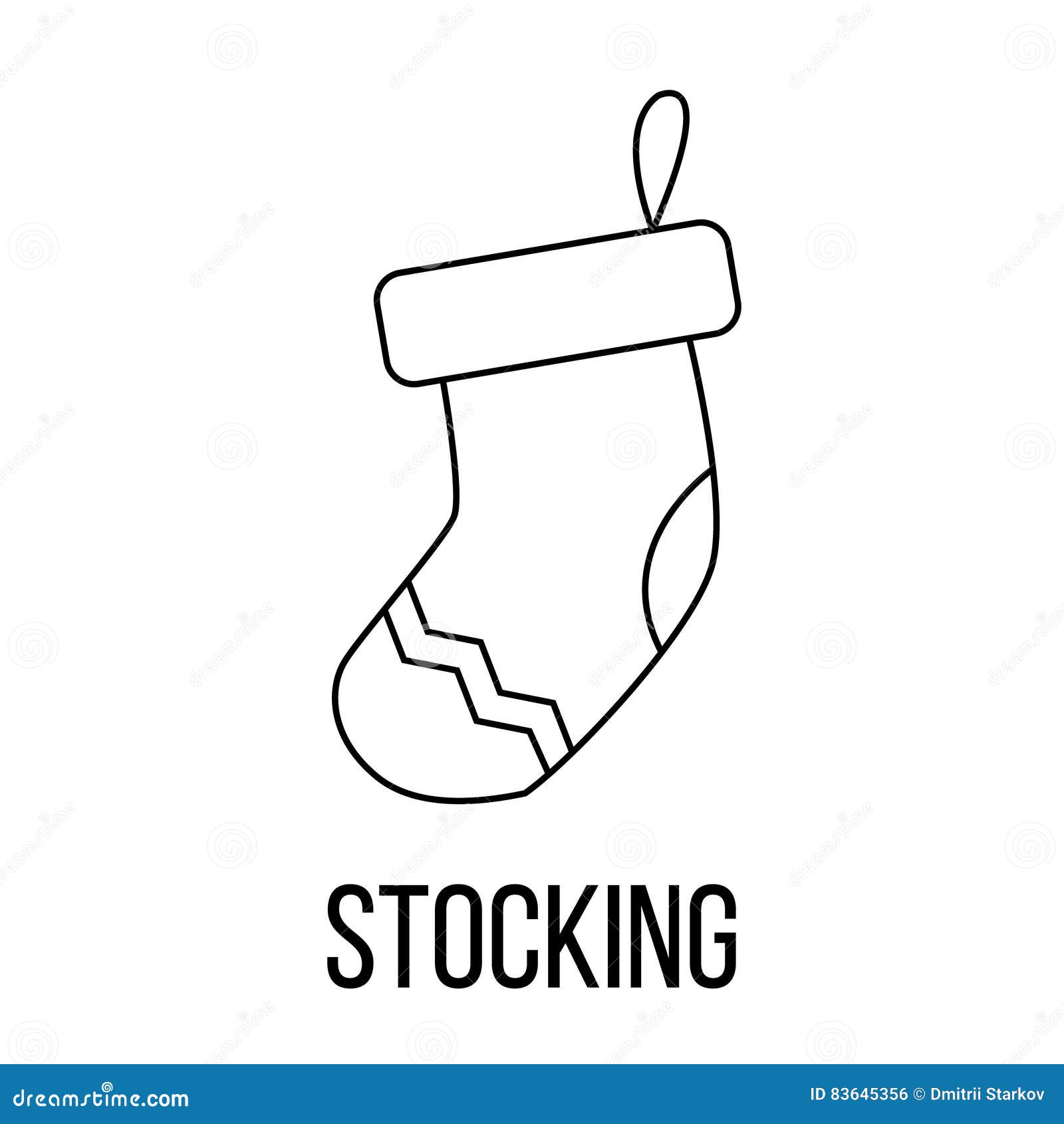 Stocking Icon or Logo Line Art Style. Stock Vector - Illustration of ...
