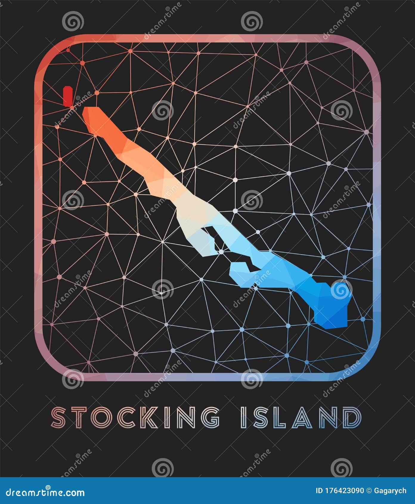 Stocking Island Map Design. Vector Illustration | CartoonDealer.com ...