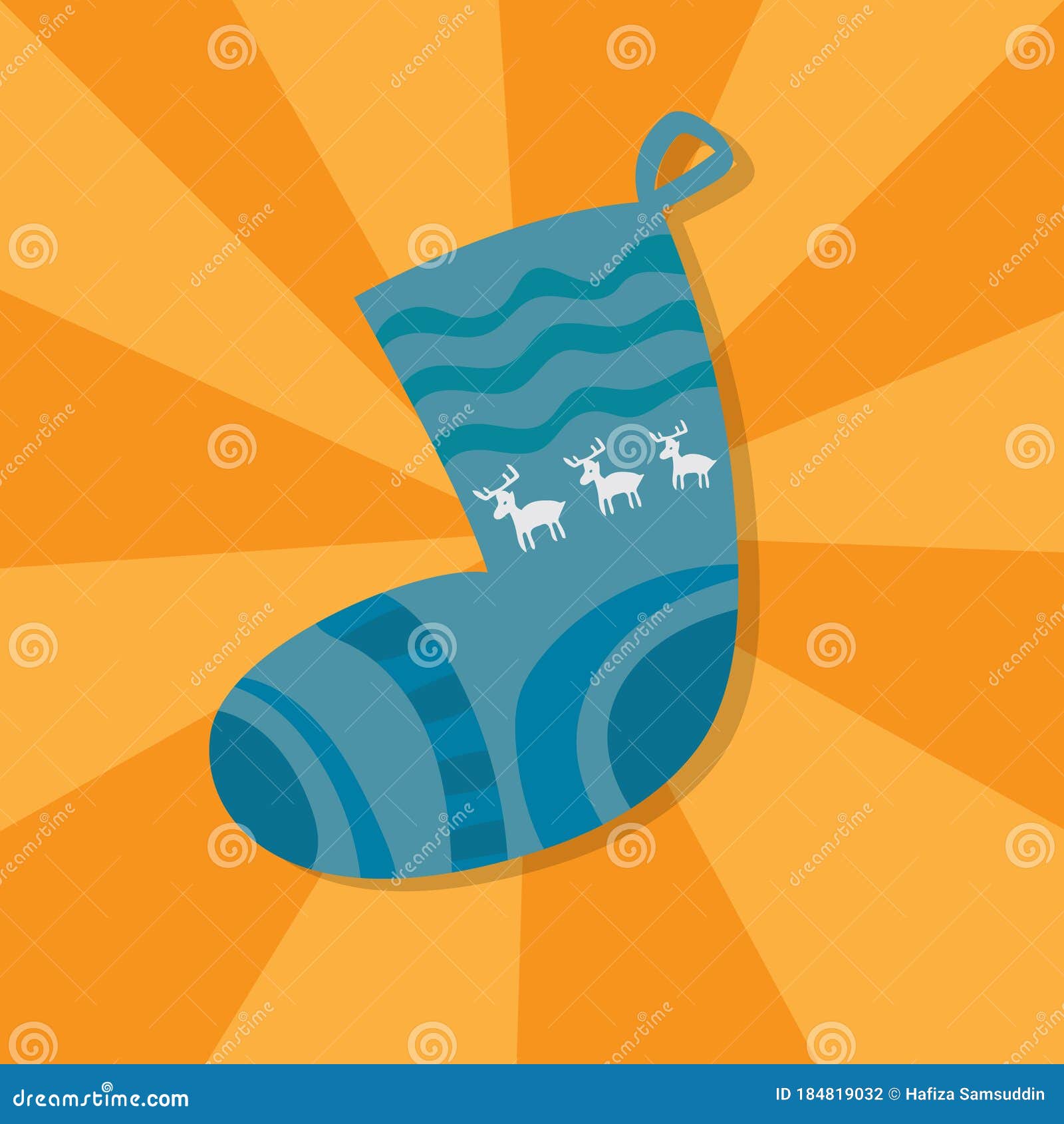 Stocking. Vector Illustration Decorative Background Design Stock ...
