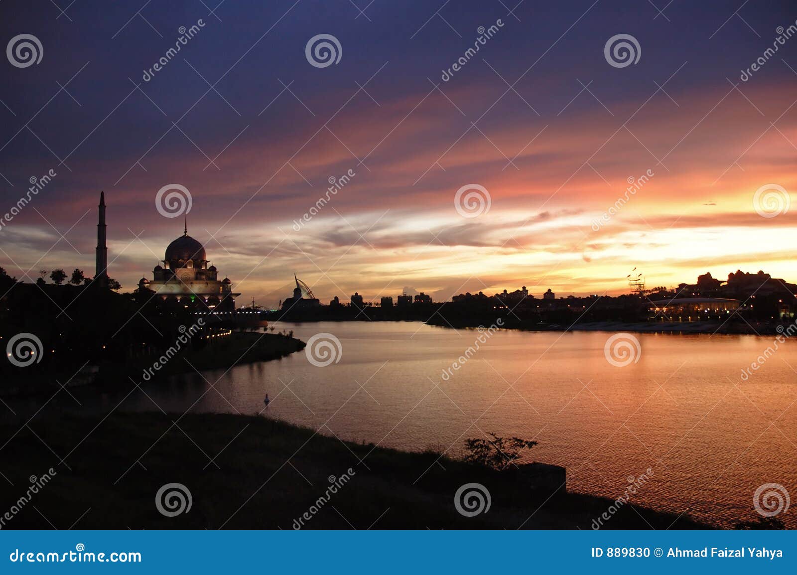 Stockphoto of a Mosque at Sunset Stock Photo - Image of landscape, pray ...