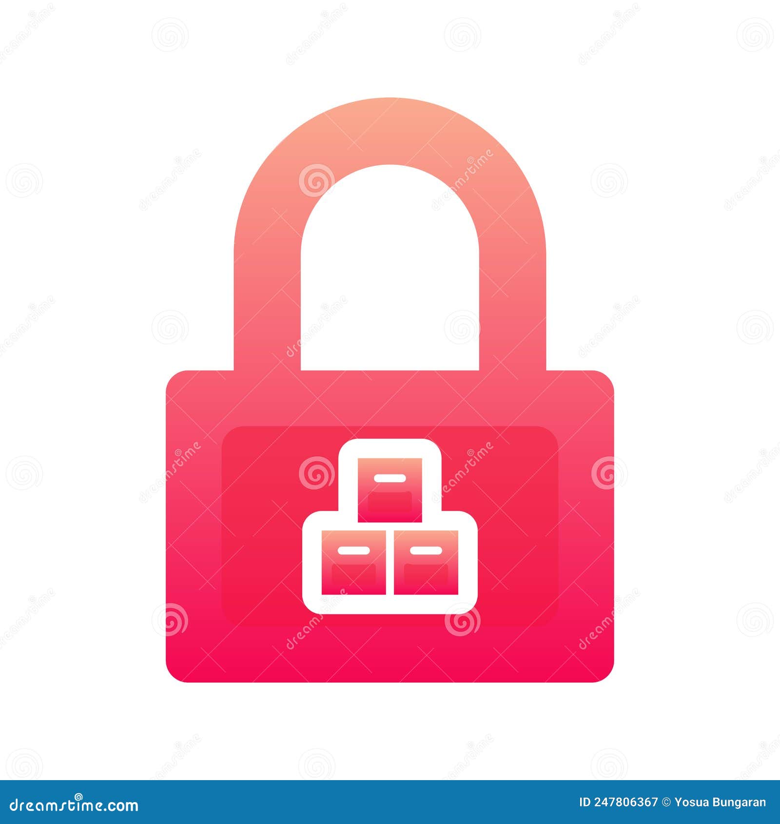 Stockpile Lock Logo Gradient Design Template Icon Stock Vector ...