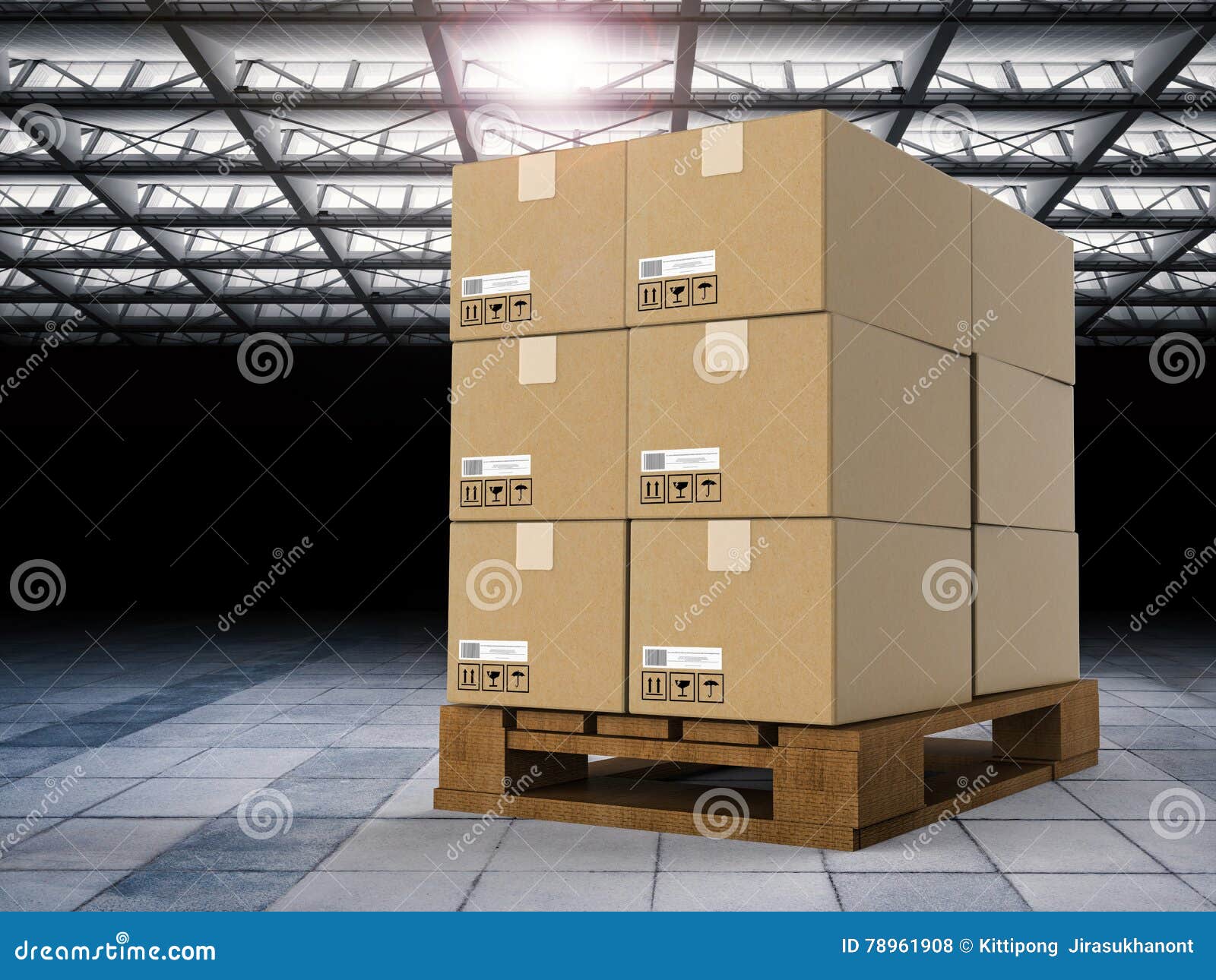 Stockpile With Warehouse Background | CartoonDealer.com #78961885