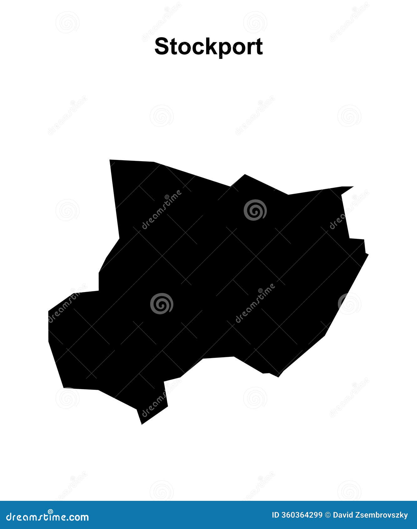 Stockport outline map stock illustration. Illustration of vector ...