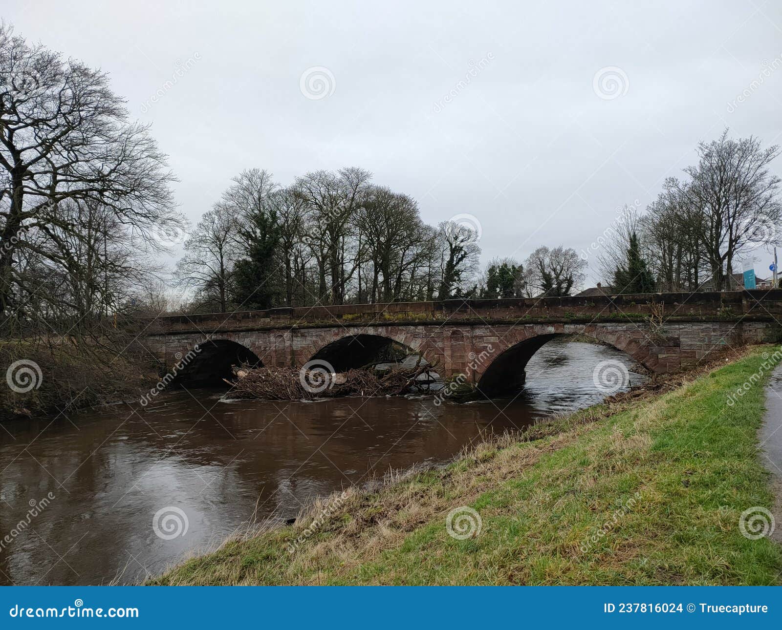 Stockport River Mersey Bridge Stock Photo - Image of tree, reservoir ...