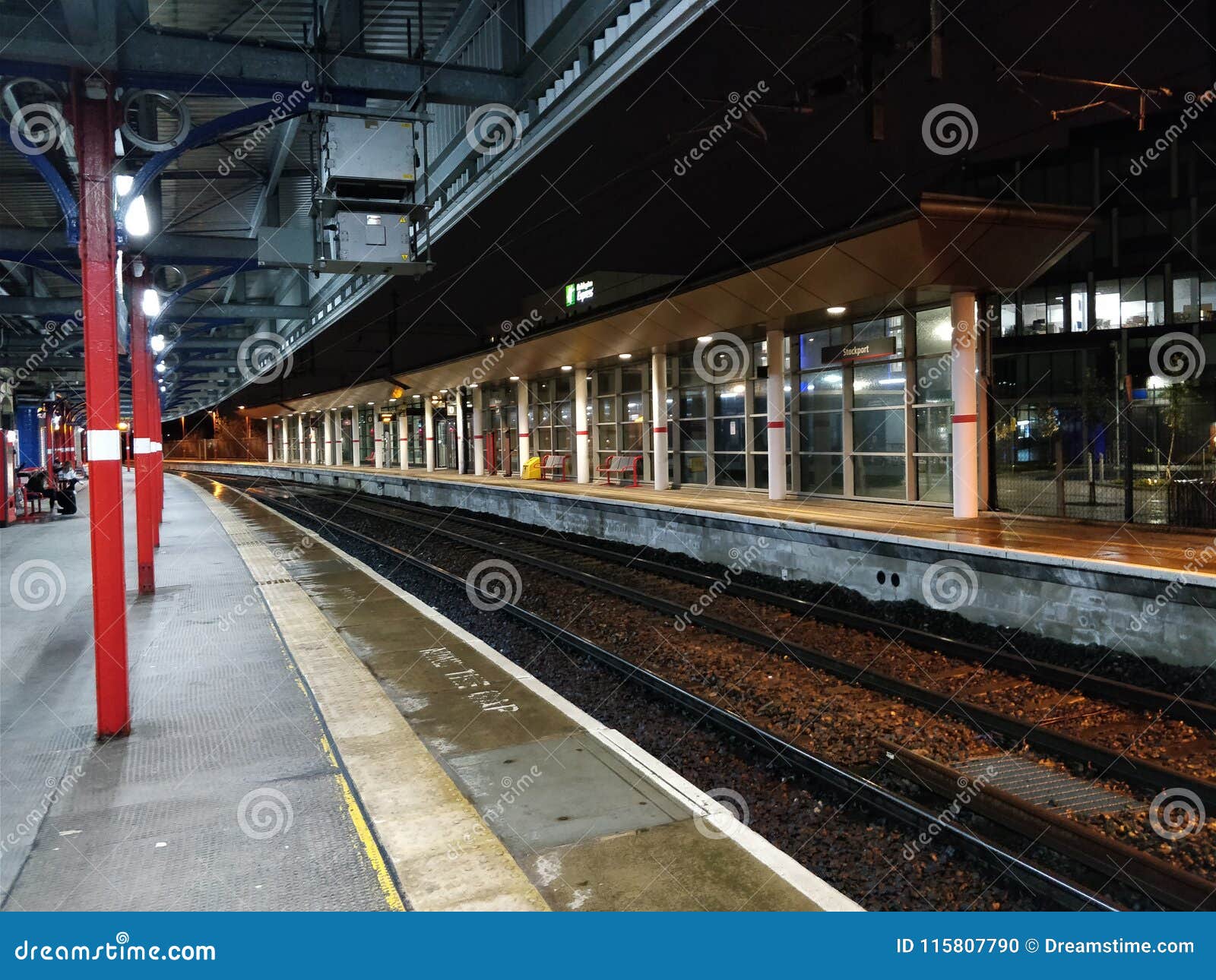 Stockport train station editorial image. Image of time - 115807790