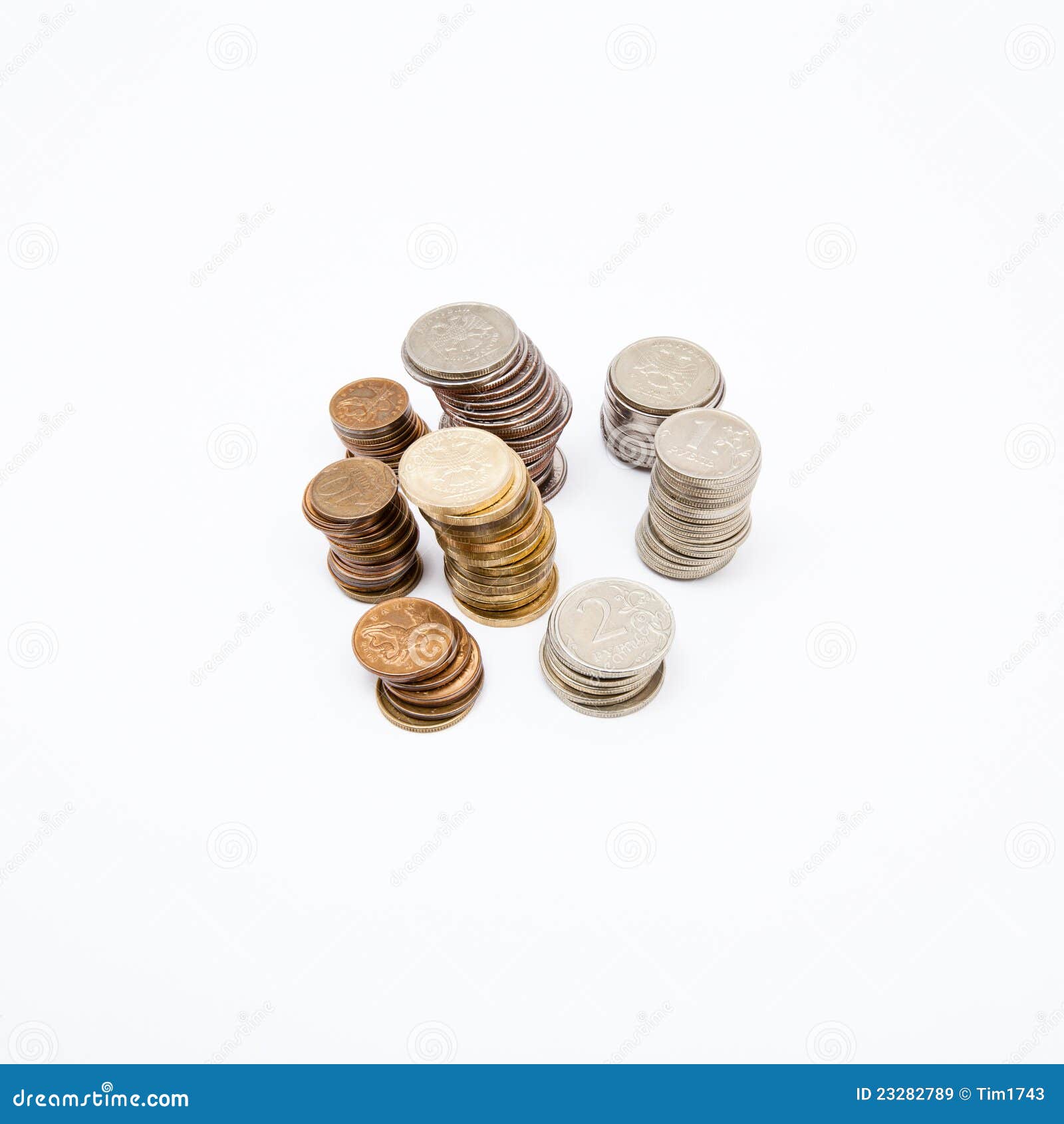 Stocks of coins stock image. Image of closeup, savings - 23282789