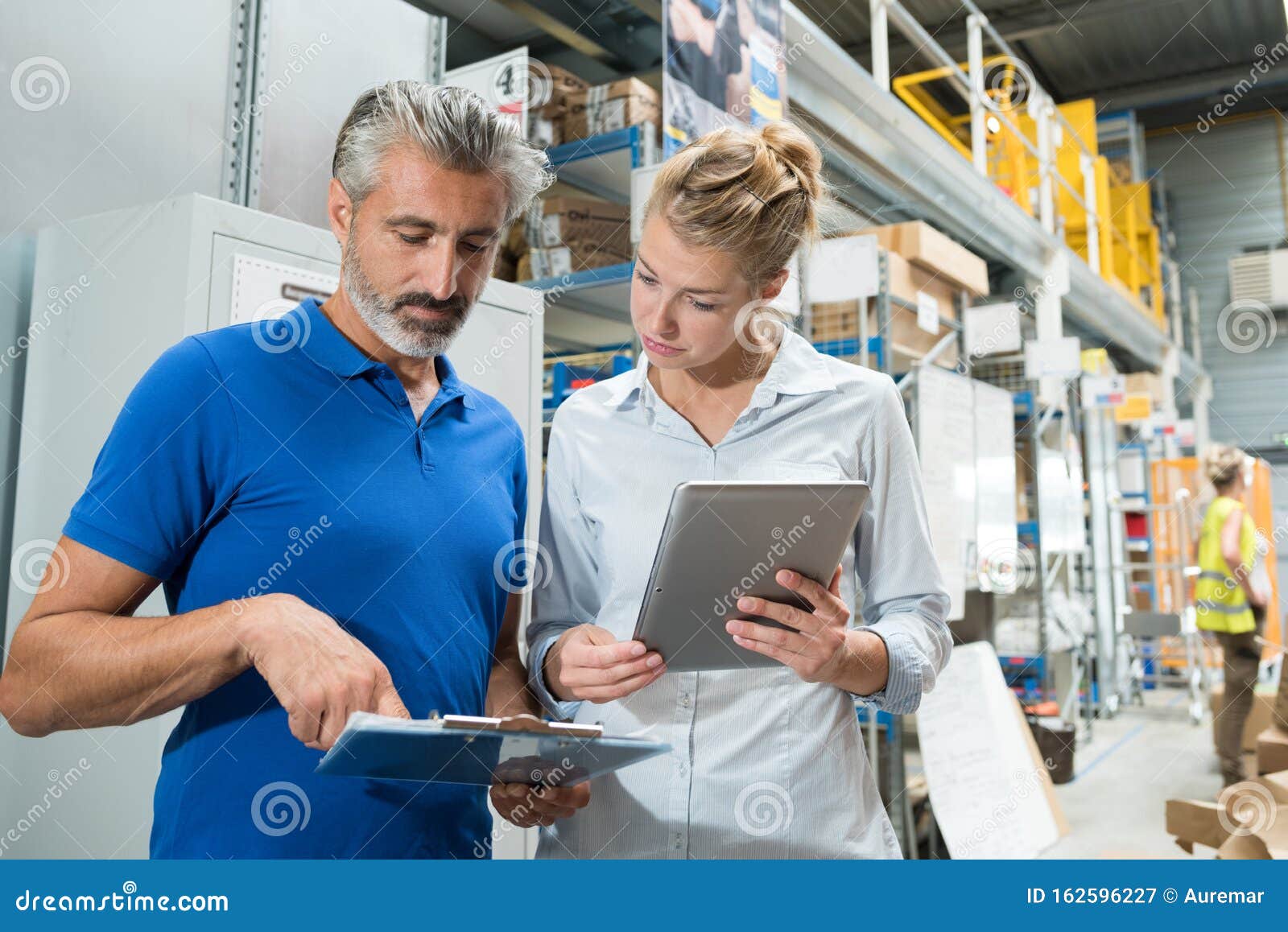 Stocks Inventory Personnels at Work Stock Image - Image of warehouse ...