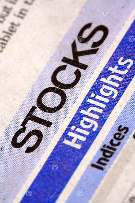 Stocks newspaper stock photo. Image of finance, media - 18571374