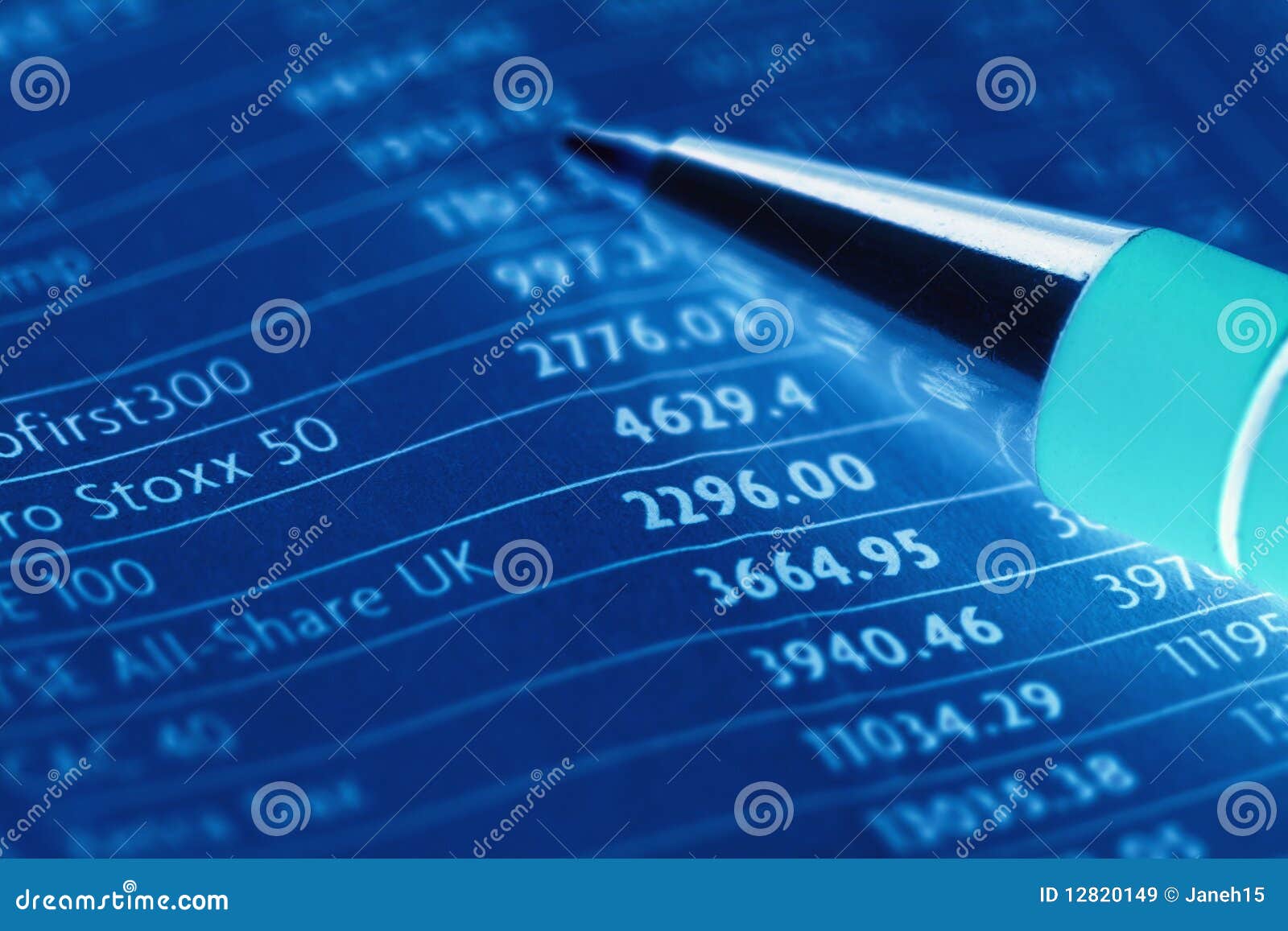 Stocks and Shares stock image. Image of toned, glow, macro - 12820149