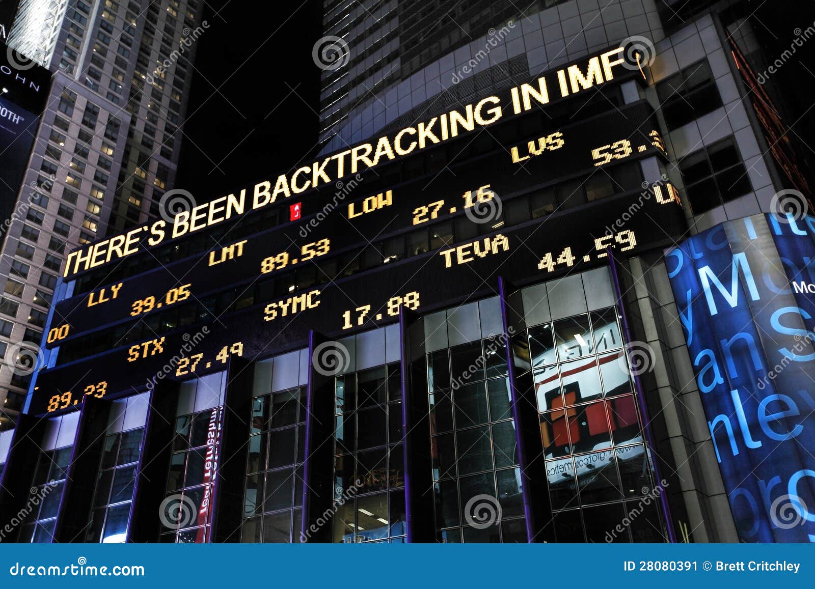 Stocks and shares display editorial photo. Image of times - 28080391