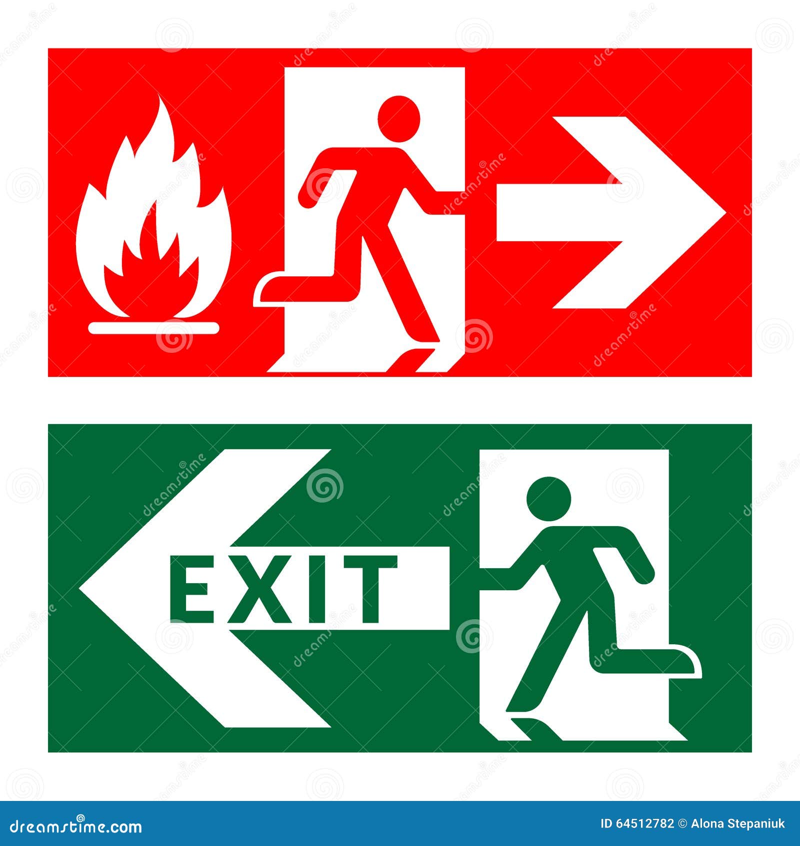 Safe Condition Sign,Emergency Exit. Vector Illustration | CartoonDealer ...
