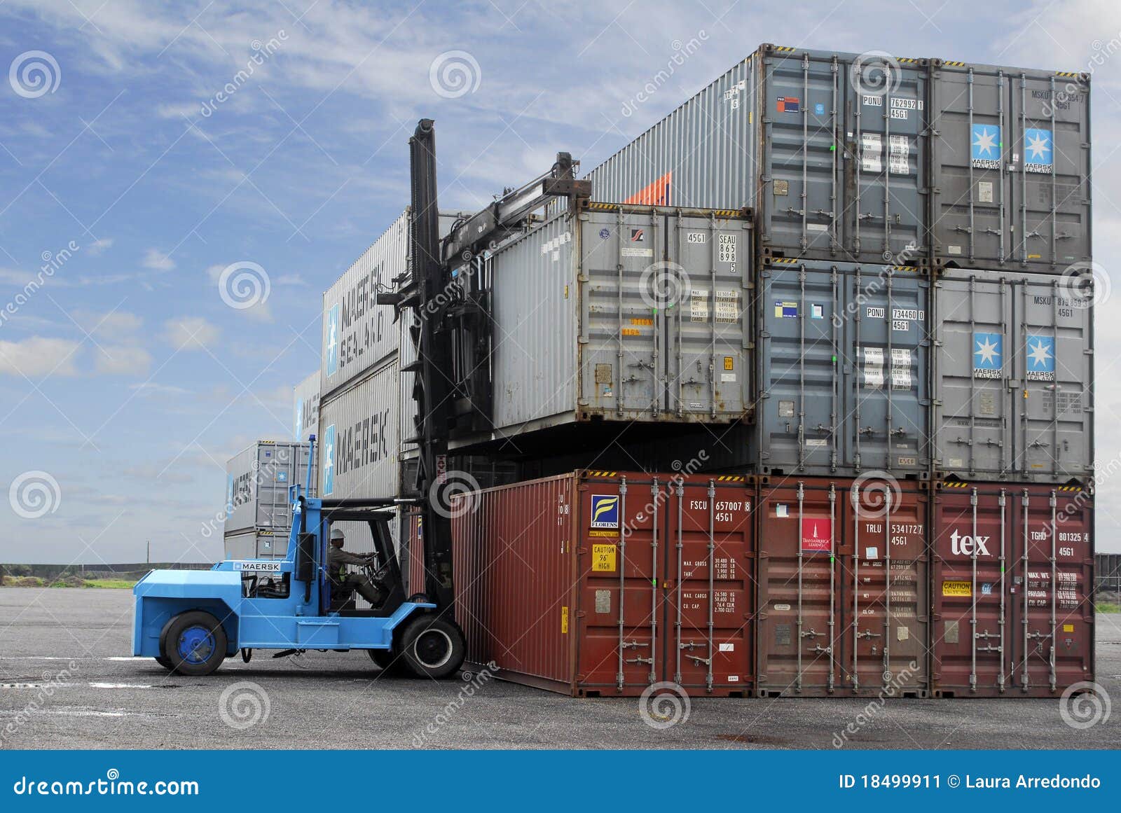 Red Cargo Container Ship Stock Image | CartoonDealer.com #88608343