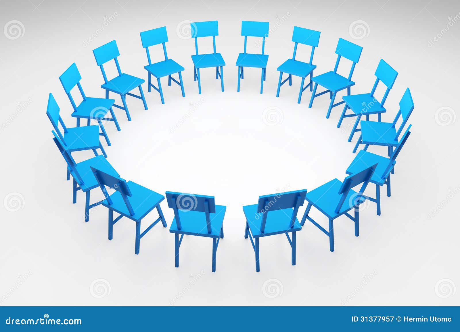 Stoelencirkel stock illustratie. Illustration of blauw - 31377957