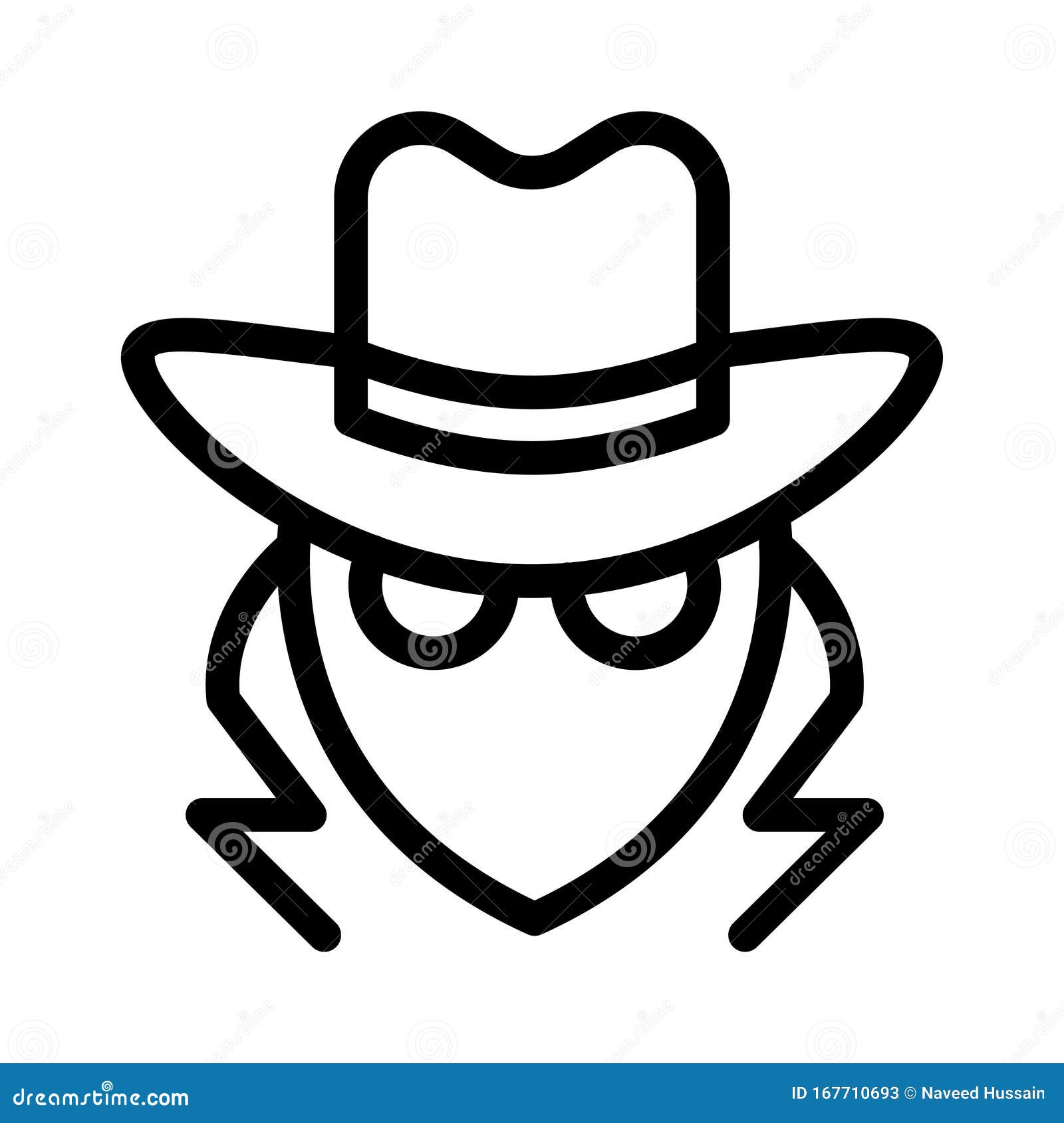 Stolen Vector Thin Line Icon Stock Illustration - Illustration of ...